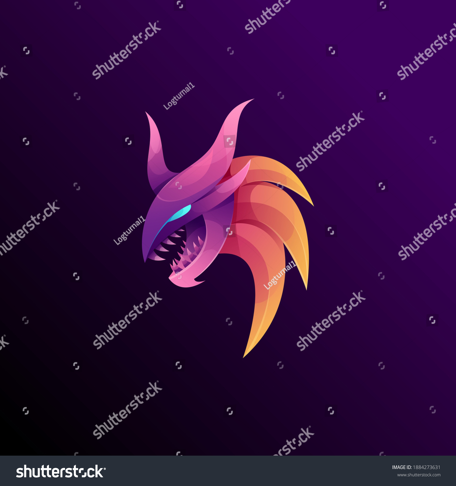 Illustration Dragon Design Vector Abstract Colorful Stock Vector ...