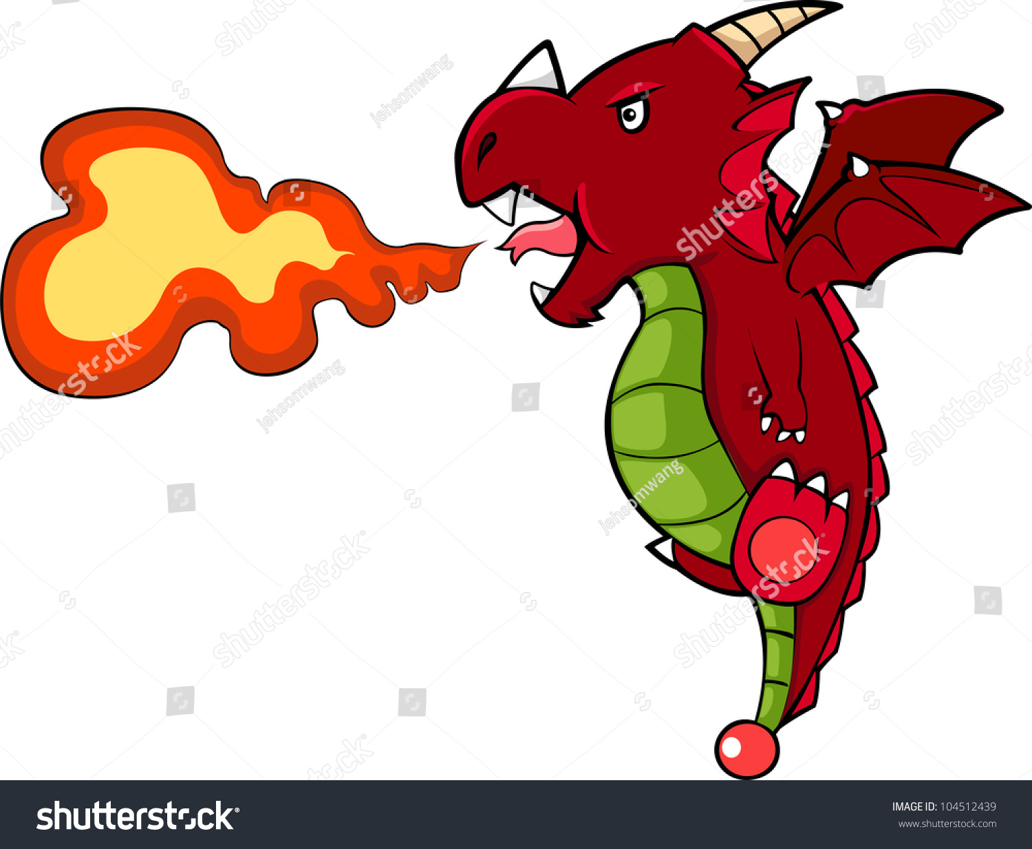 Illustration Dragon Fire Vector File Stock Vector (Royalty Free ...