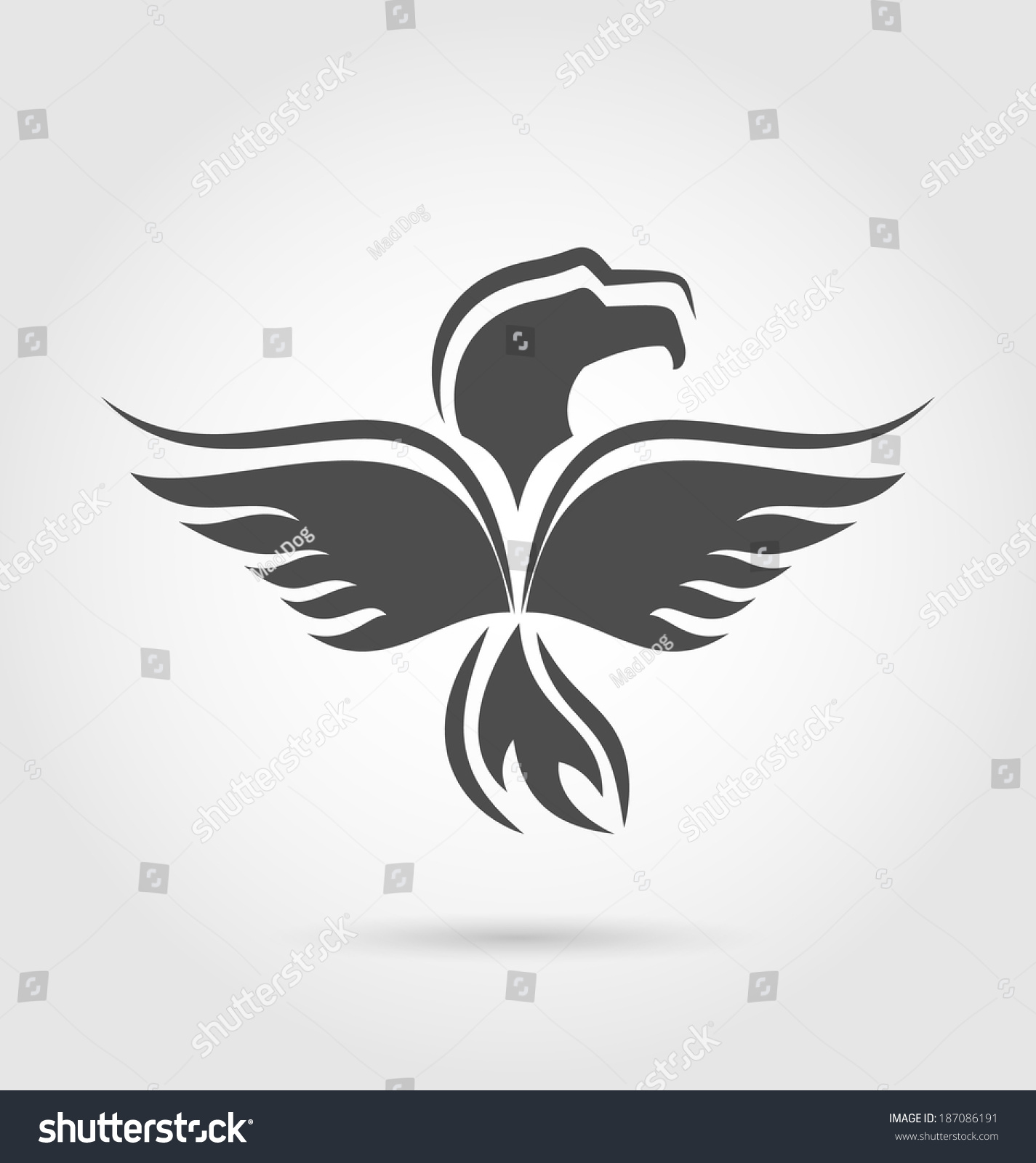 Illustration Eagle Symbol Isolated On White Stock Vector (Royalty Free ...