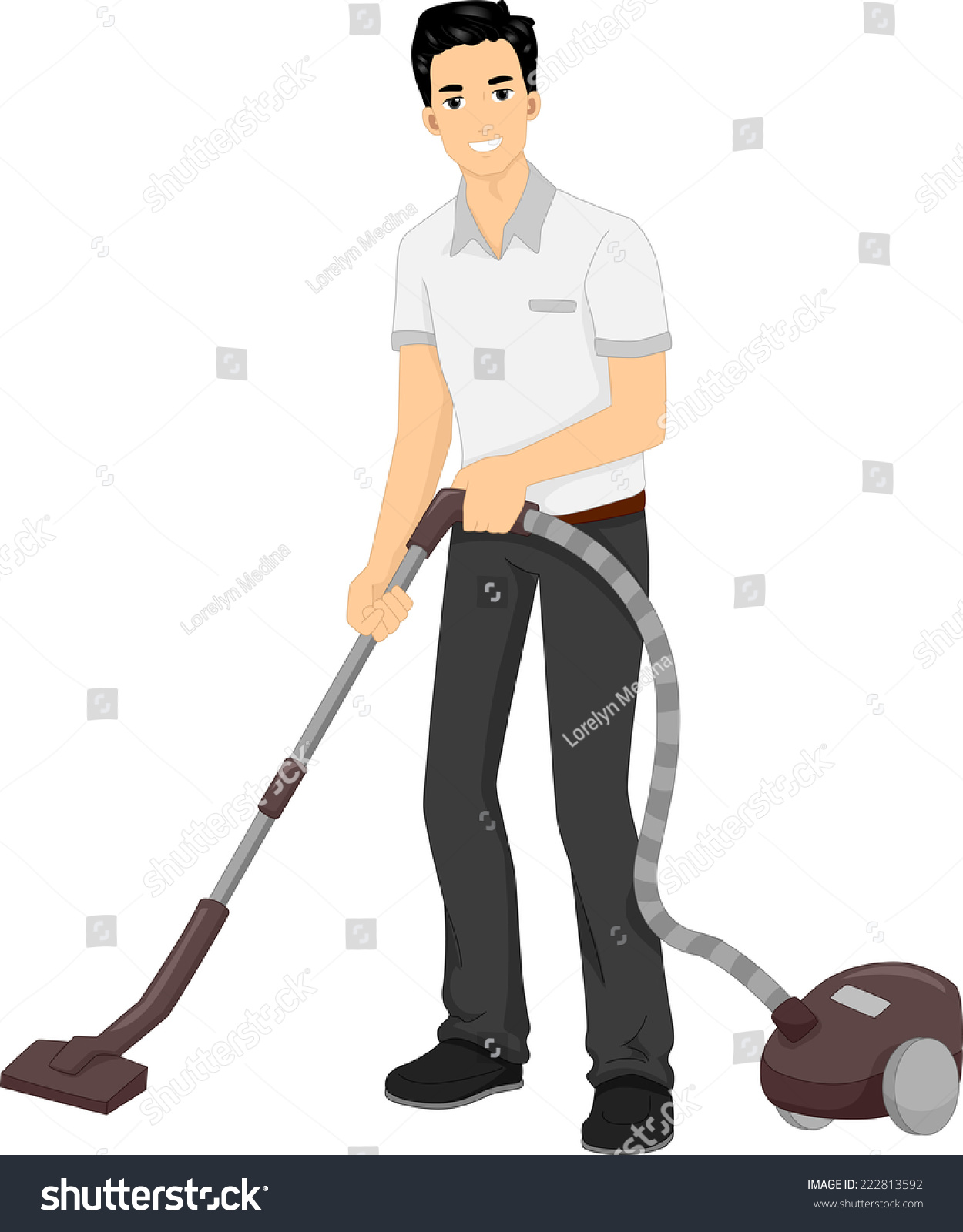 2,459 Cartoon man vacuuming Images, Stock Photos & Vectors | Shutterstock