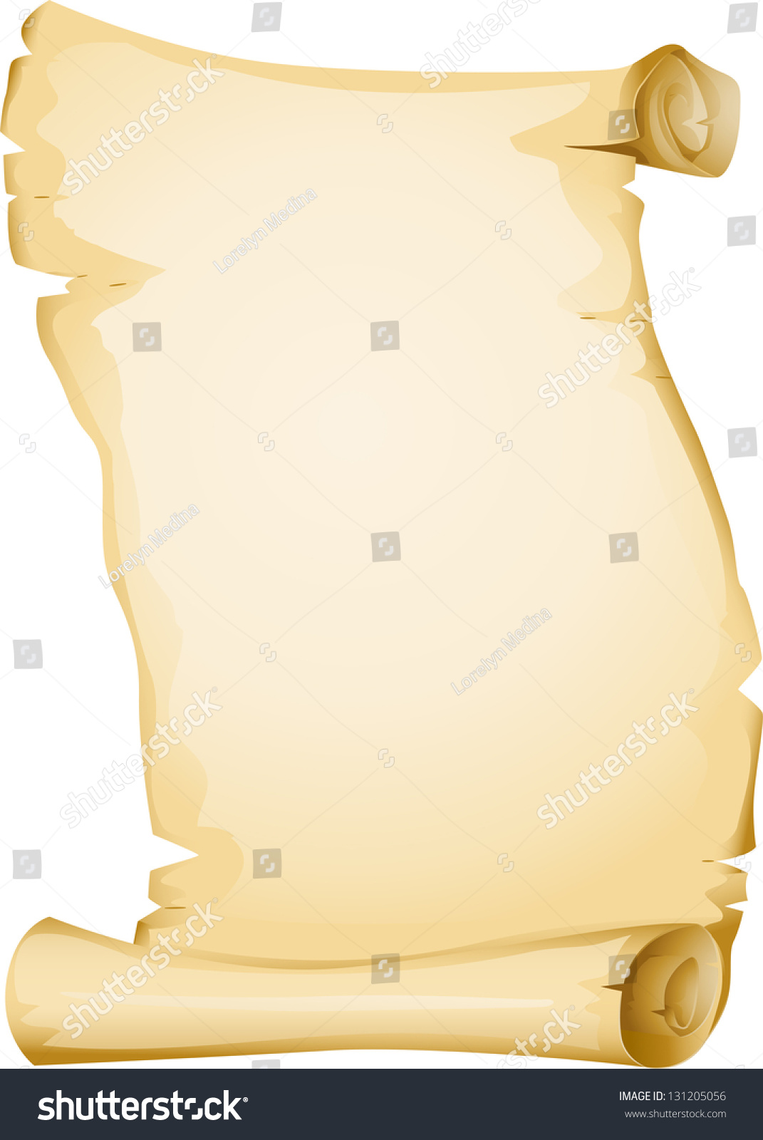 Illustration Featuring Yellowish Blank Scroll Stock Vector (Royalty ...