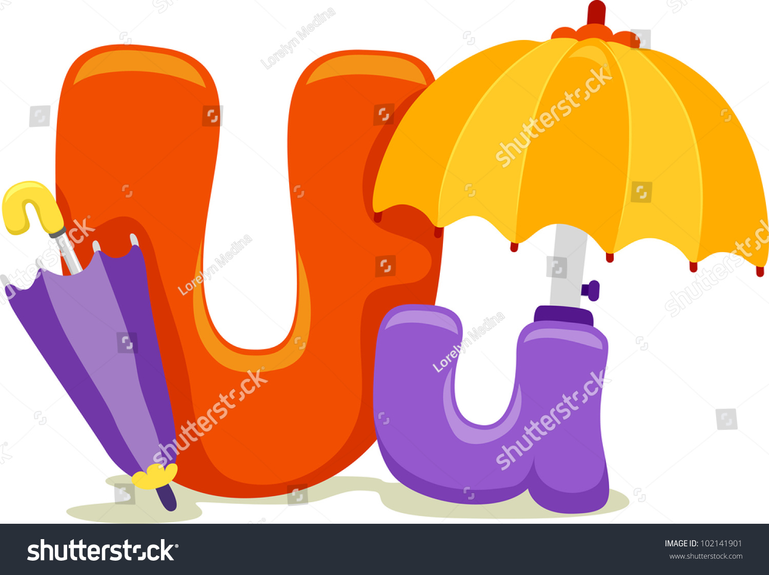 Illustration Featuring Letter U Stock Vector (Royalty Free) 102141901 ...