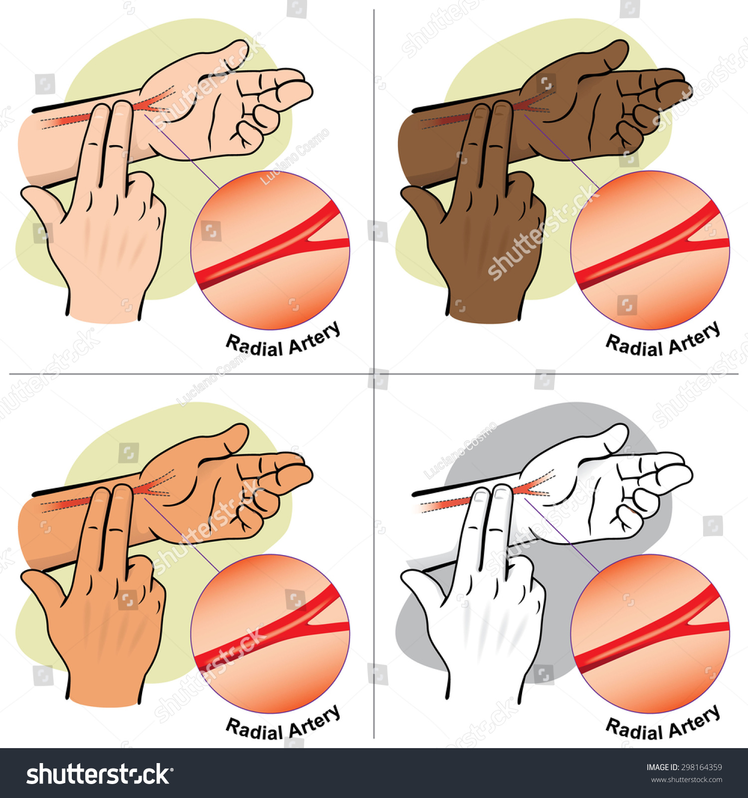 Illustration First Aid Person Measuring Pulse Stock Vector (Royalty ... Illustration First Aid Person Measuring Pulse Stock Vector (Royalty ...