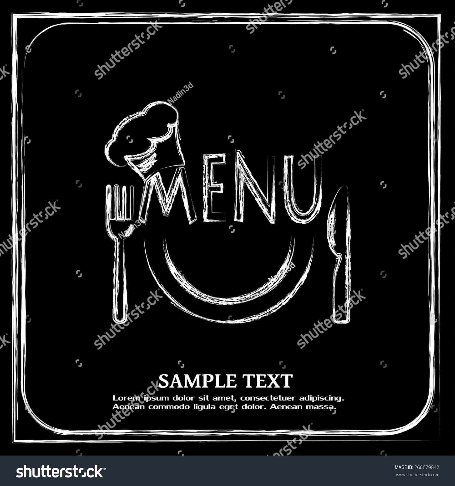 Illustration Frame Restaurant Menu Design Vector 스톡 벡터(로열티 프리 ...