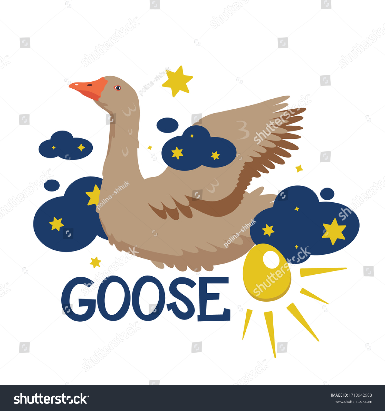 Illustration Goose Wing Vector Isolated Stock Vector (Royalty Free ...