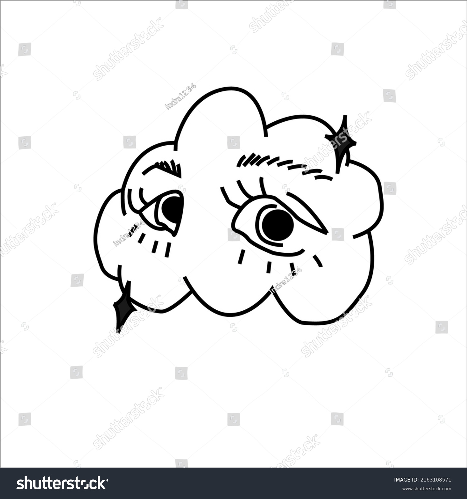 Illustration Graphic Vector Cloud Emoticon Stock Vector (Royalty Free ...