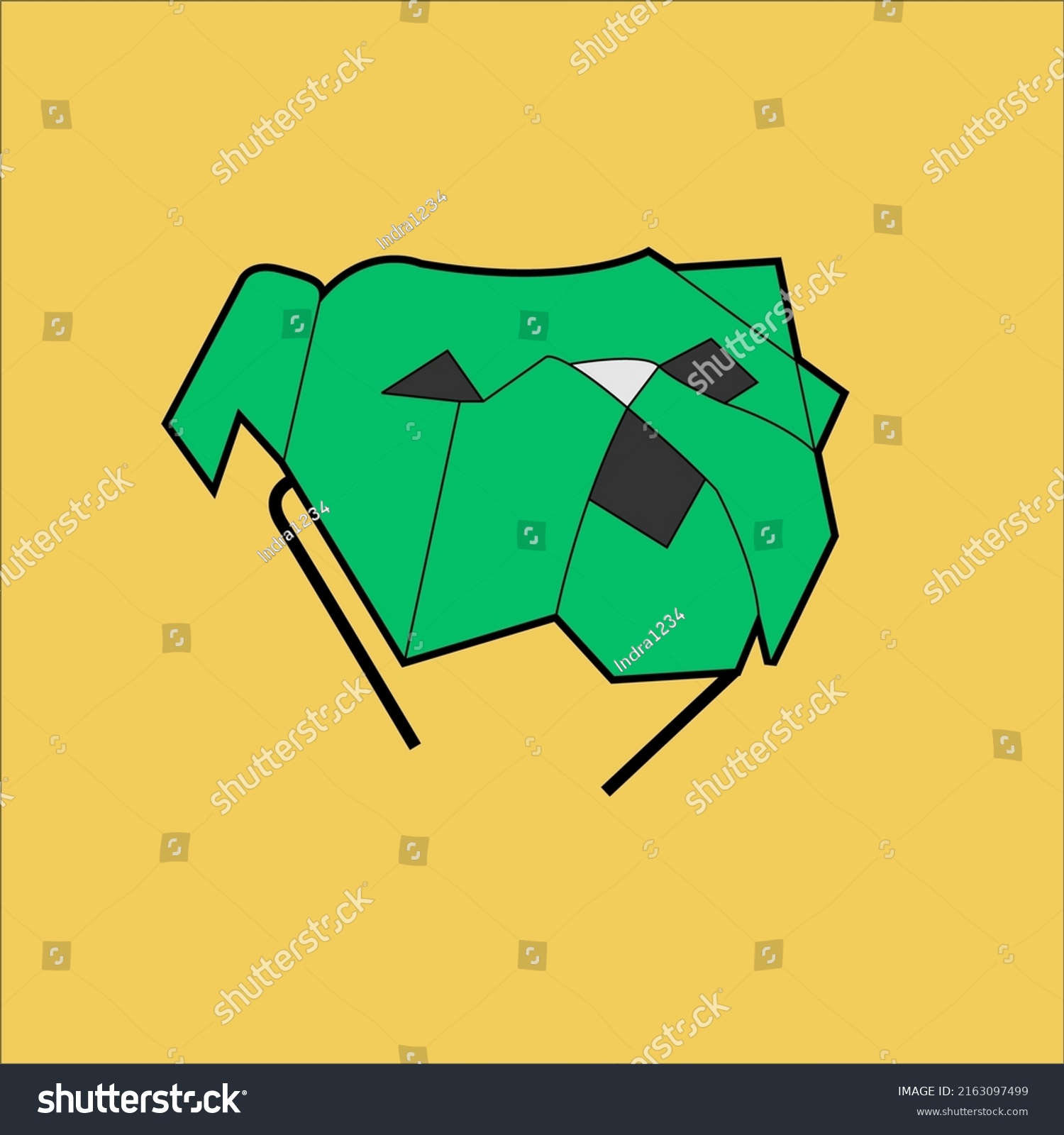 Illustration Graphic Vector Dog Face Shape Stock Vector (Royalty Free ...