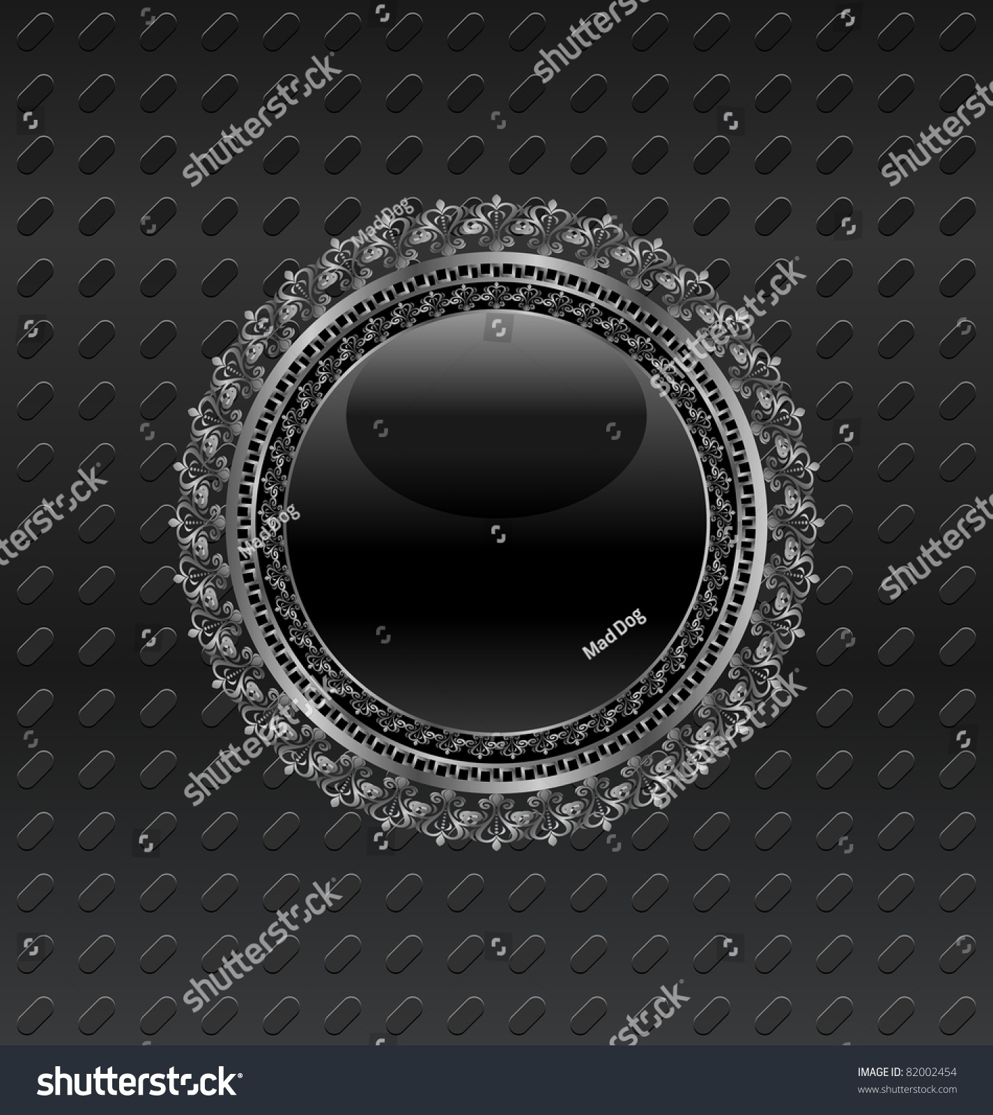 Illustration Heraldic Circle Shield On Metallic Stock Vector (Royalty ...