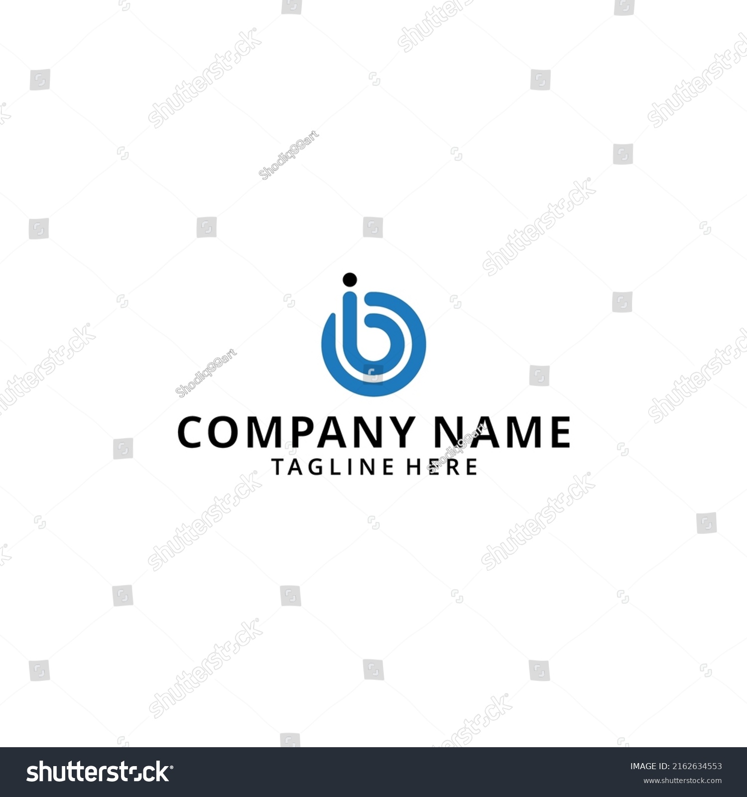Illustration Ib Logo Design Vector Stock Vector (Royalty Free ...