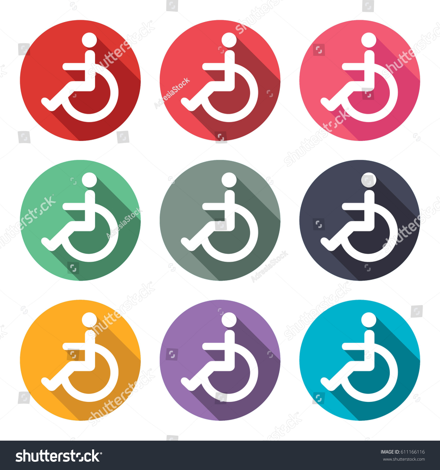 Illustration Icon Disabled Stock Vector (Royalty Free) 611166116 ...