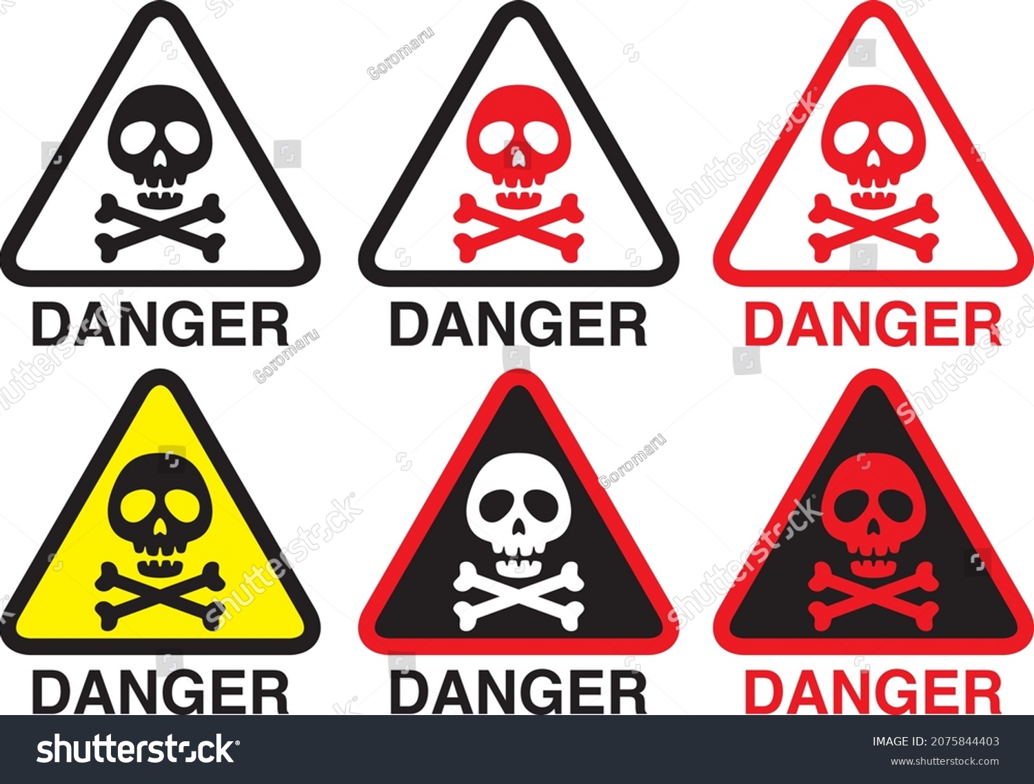 Illustration Material Skeleton Signs Stock Vector (Royalty Free ...