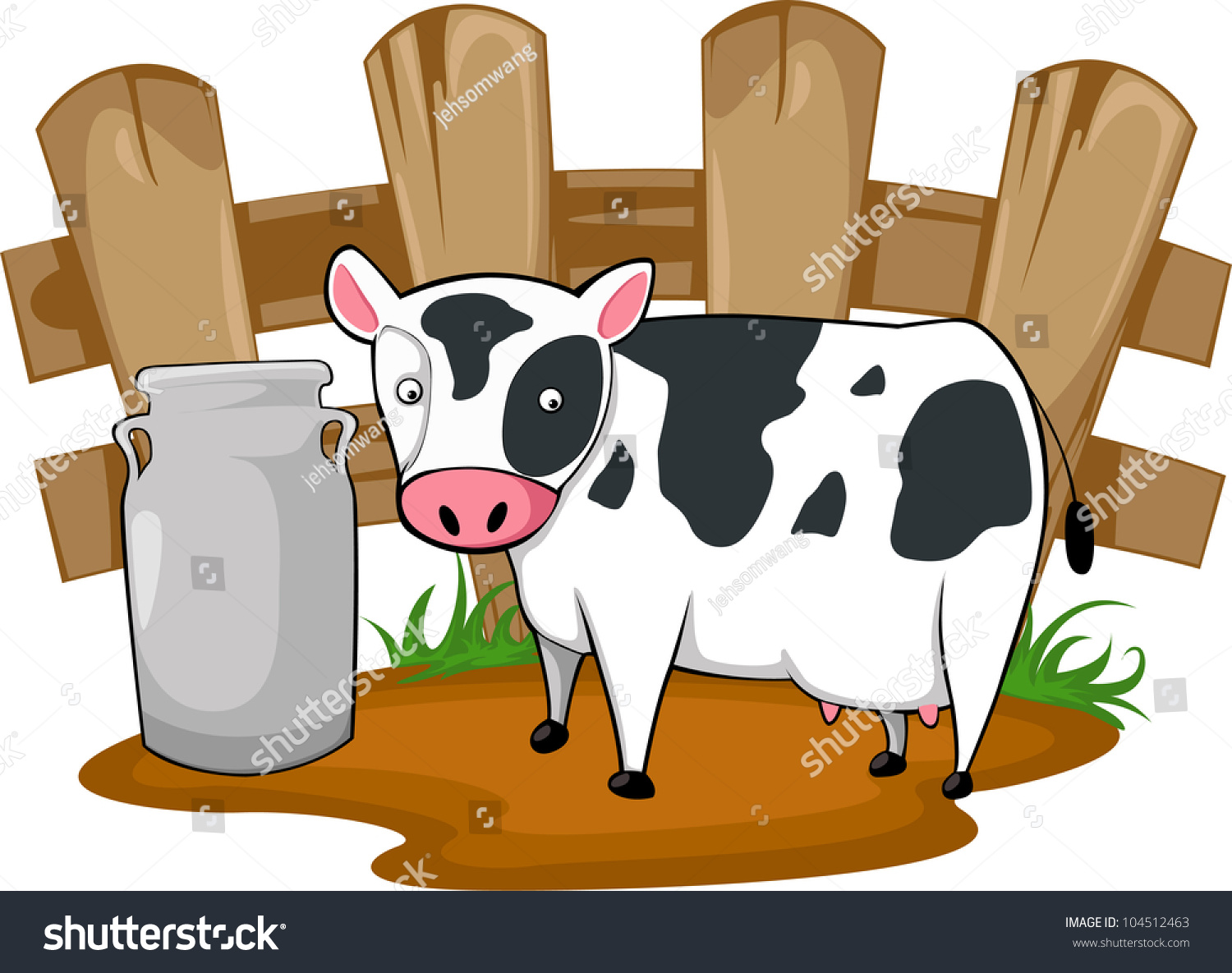 Illustration Milk Cow Vector File Stock Vector (Royalty Free) 104512463