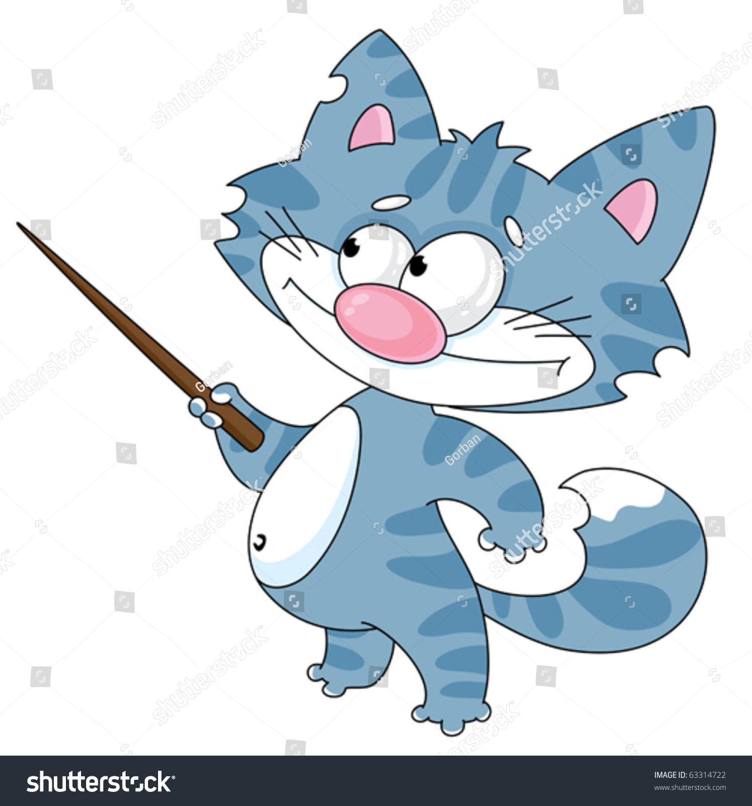 Illustration Cat Pointer Stock Vector (Royalty Free) 63314722 ...