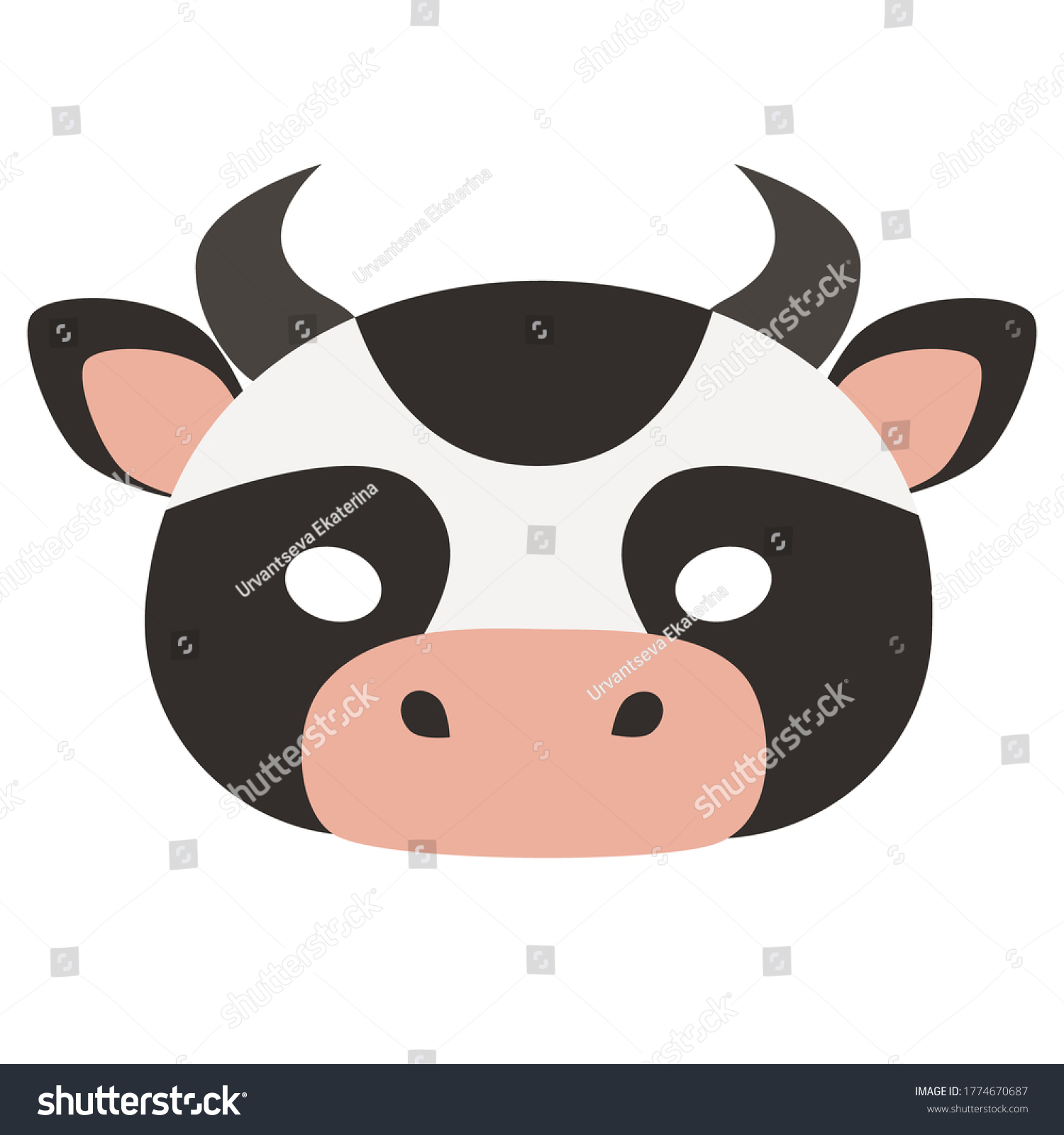 Illustration Carnival Mask Pet Cow Eye Stock Vector (Royalty Free ... Illustration Carnival Mask Pet Cow Eye Stock Vector (Royalty Free ...