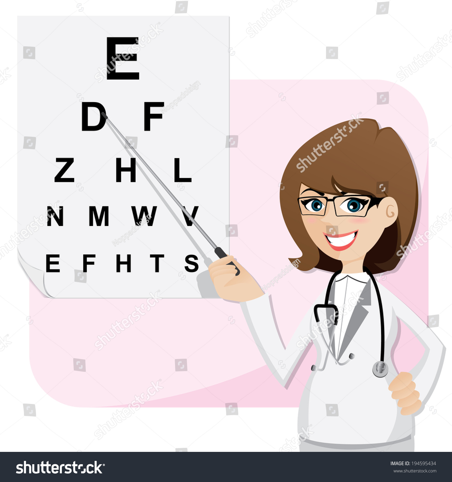 Illustration Cartoon Girl Ophthalmologist Chart Testing: Vector có sẵn ... Illustration Cartoon Girl Ophthalmologist Chart Testing: Vector có sẵn ...