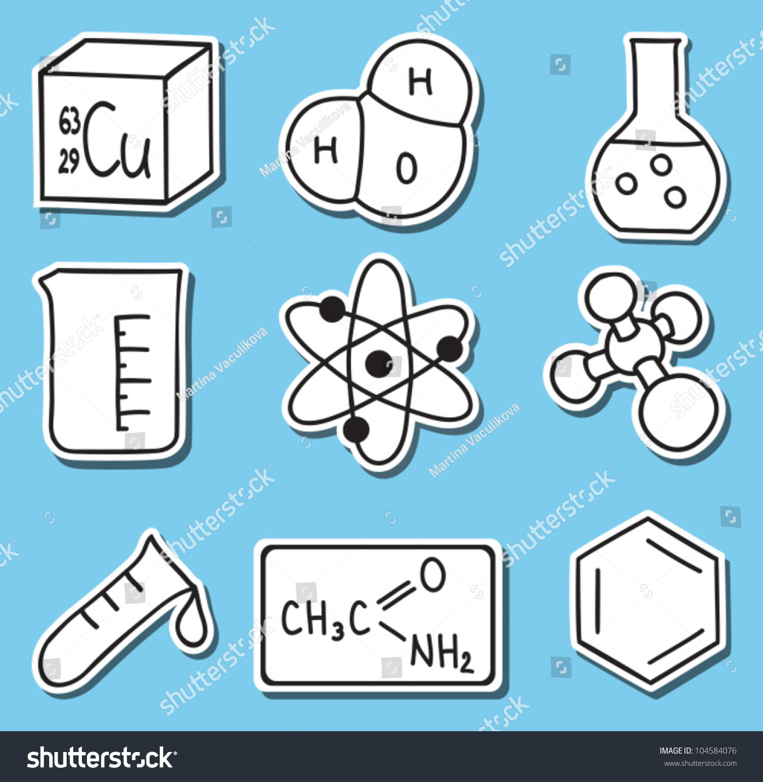 Illustration Chemistry Icons Handdrawn Pictures Stickers: Vector có sẵn ... Illustration Chemistry Icons Handdrawn Pictures Stickers: Vector có sẵn ...