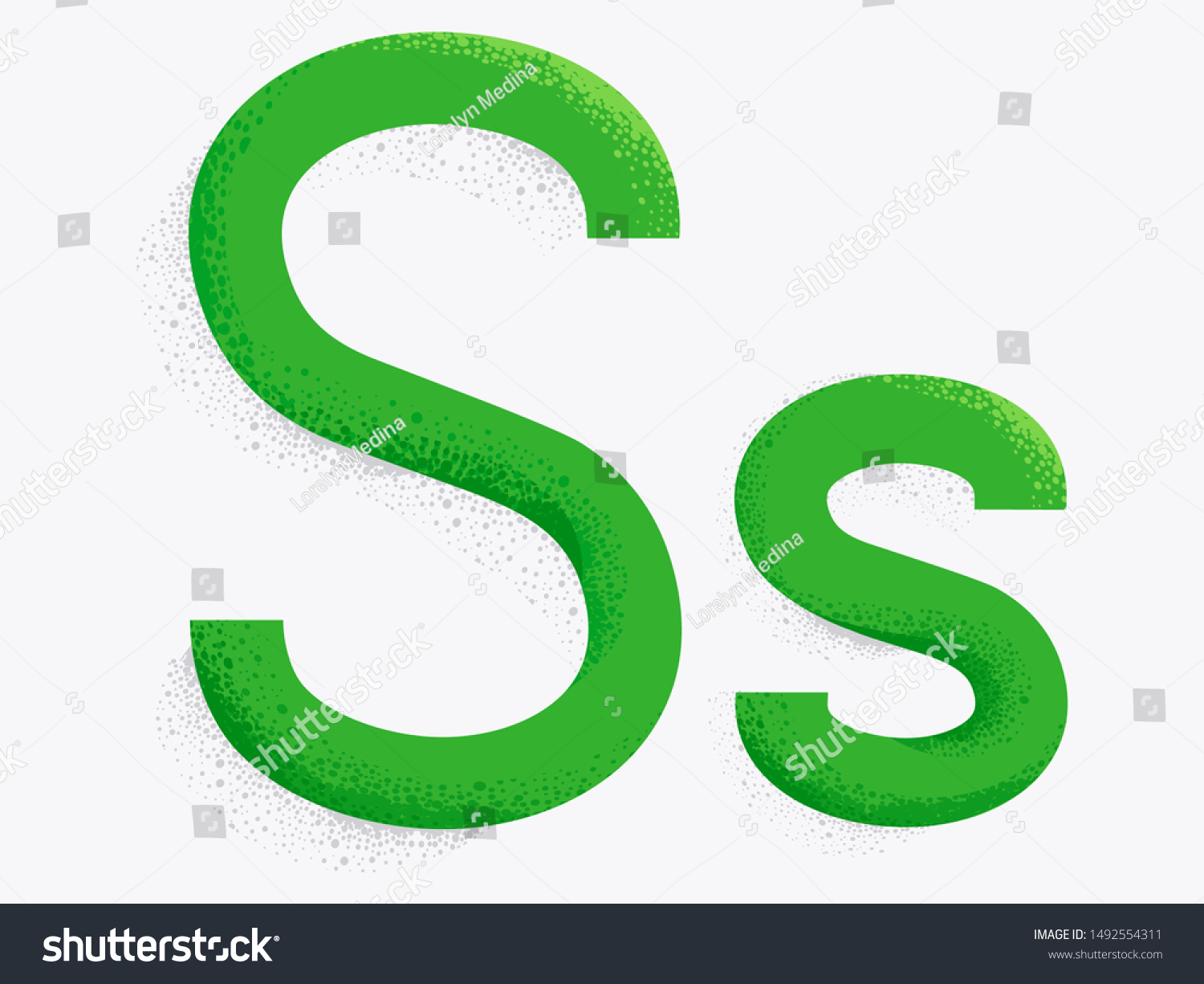 Illustration Decorative Alphabet Capital Small Letter Stock Vector (Royalty Free) 1492554311 ...