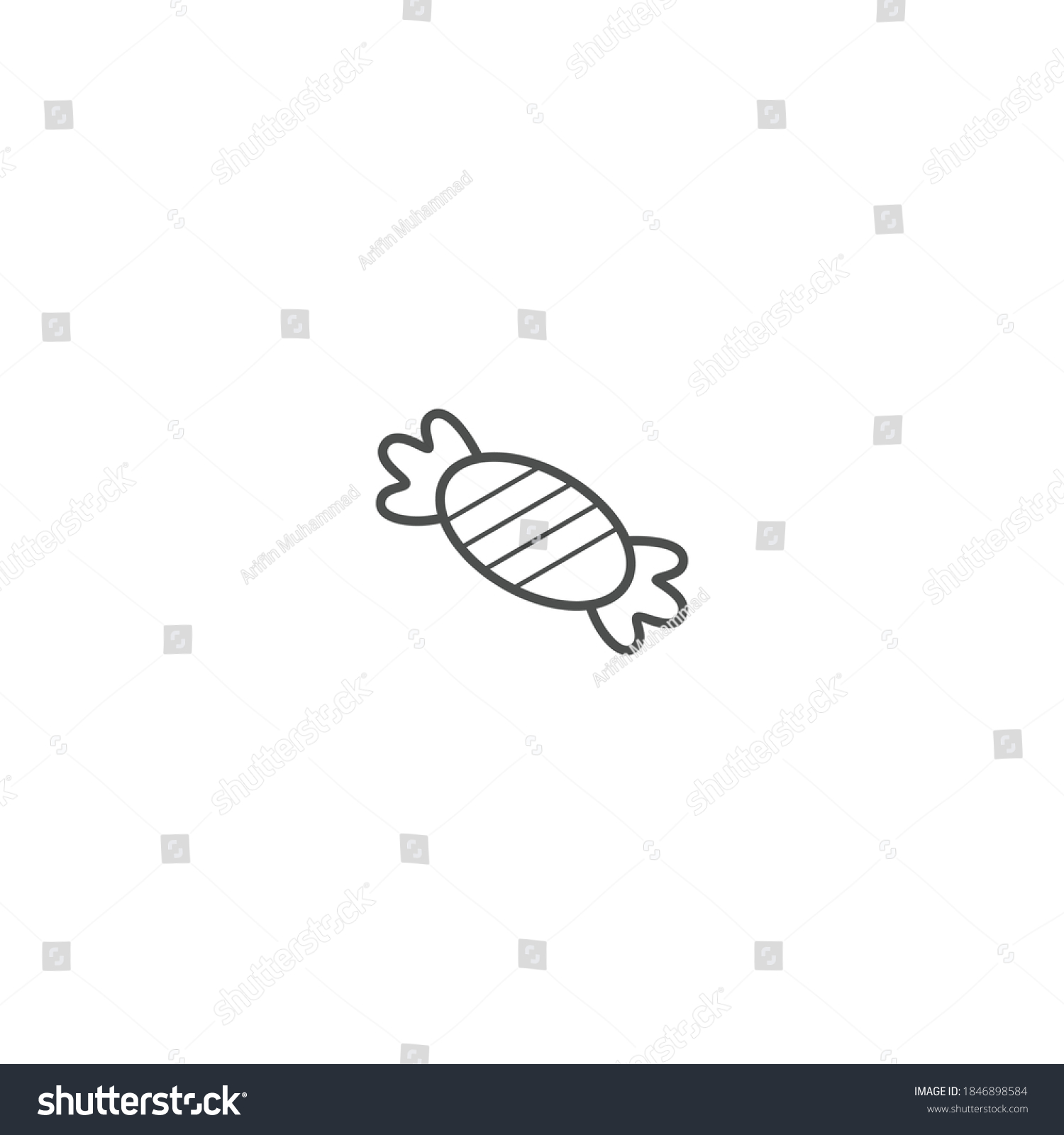 Illustration Outline Icon Candy Outline Icon Stock Vector Royalty Free