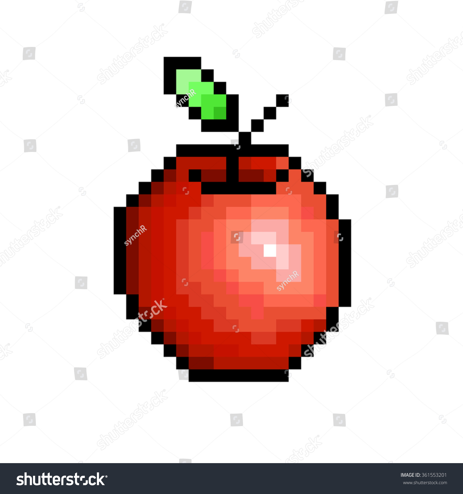 Illustration Pixel Apple Vector: เวกเตอร์สต็อก (ปลอดค่าลิขสิทธิ์ ...