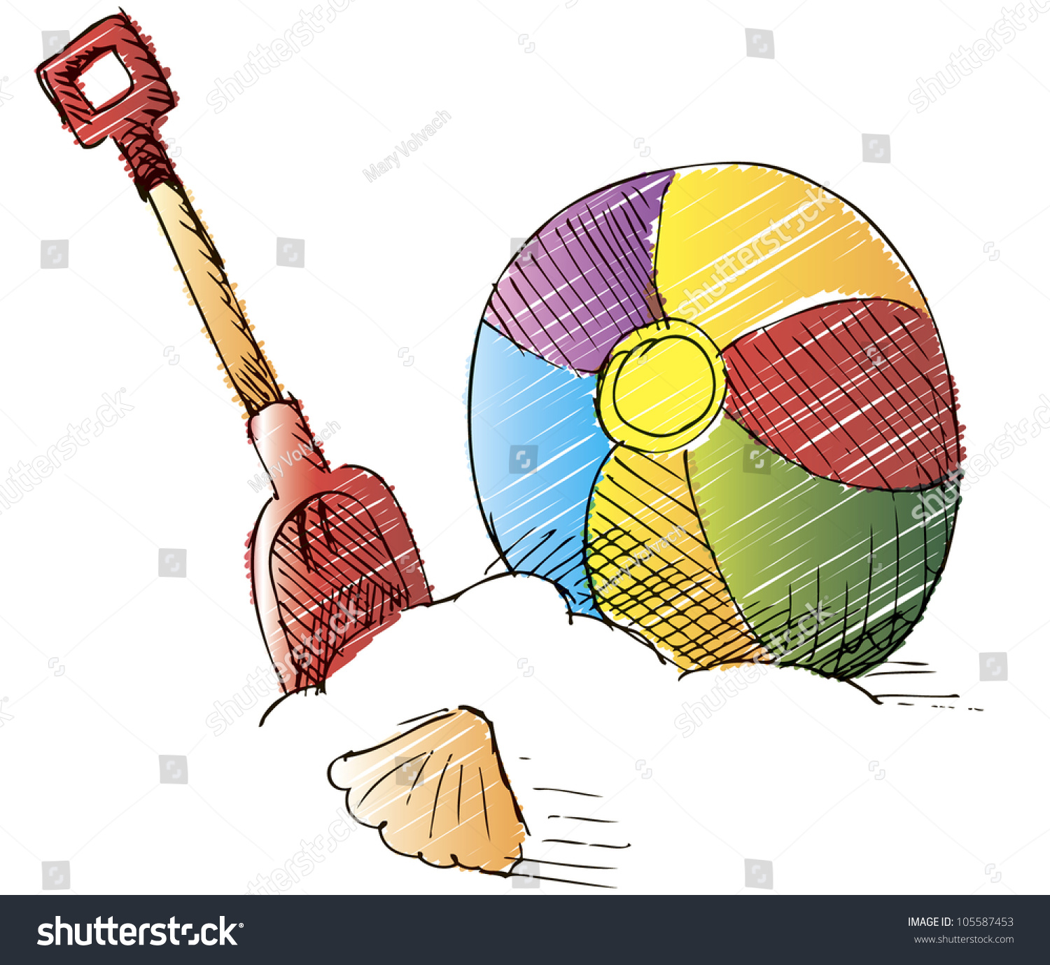 Illustration Sandbox Stock Vector (Royalty Free) 105587453 | Shutterstock