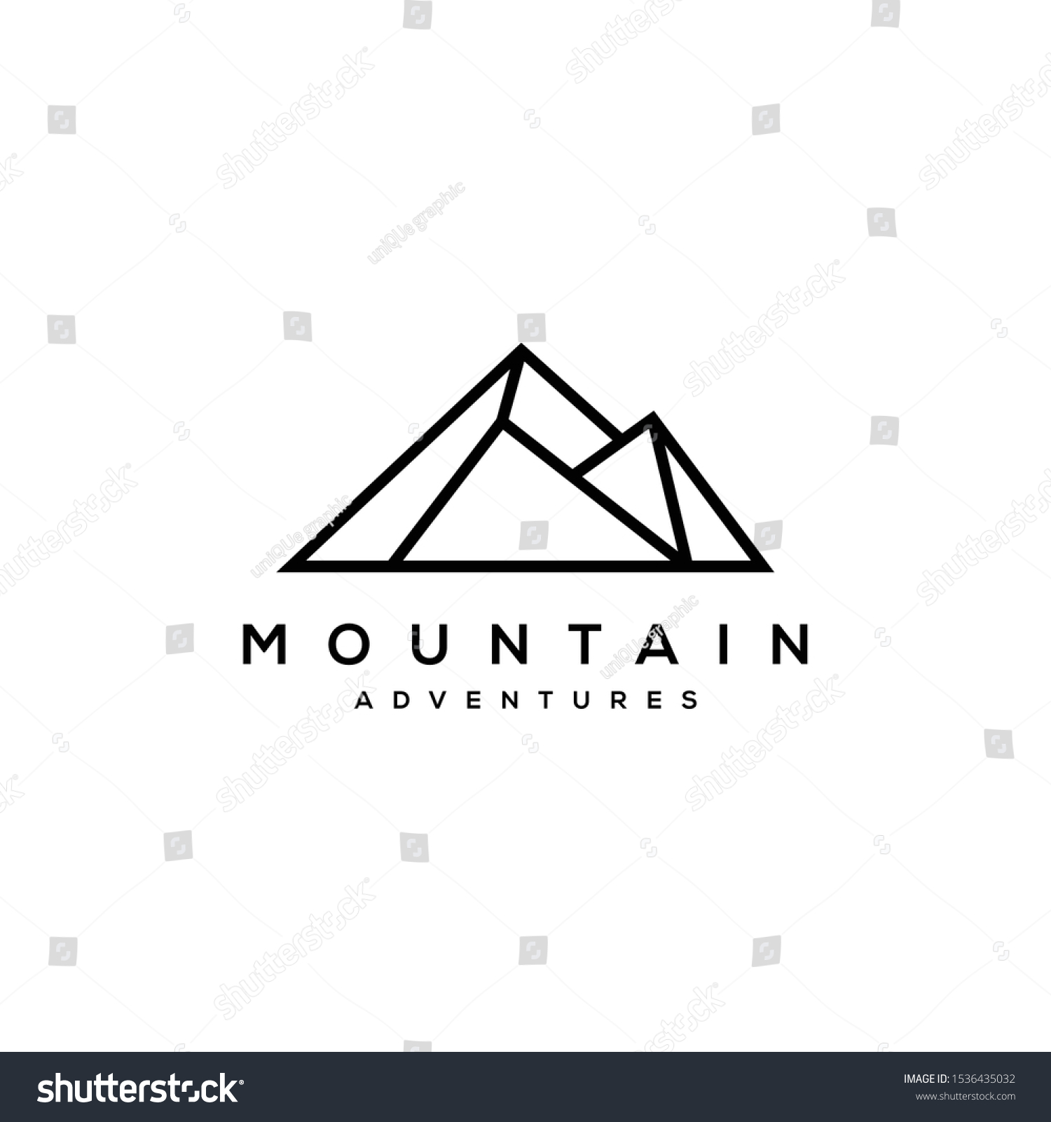 Illustration Simple Mountain Logo Design Vector Stock Vector (Royalty ...