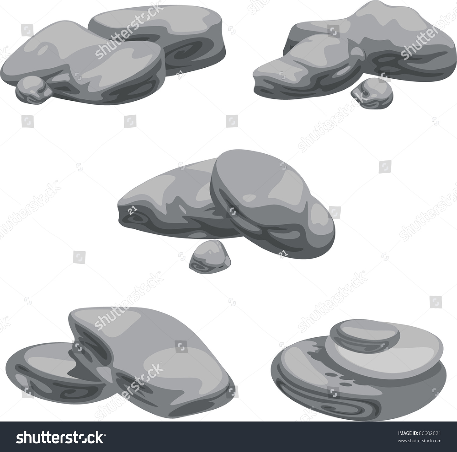 Illustration Stone Stock Vector (Royalty Free) 86602021