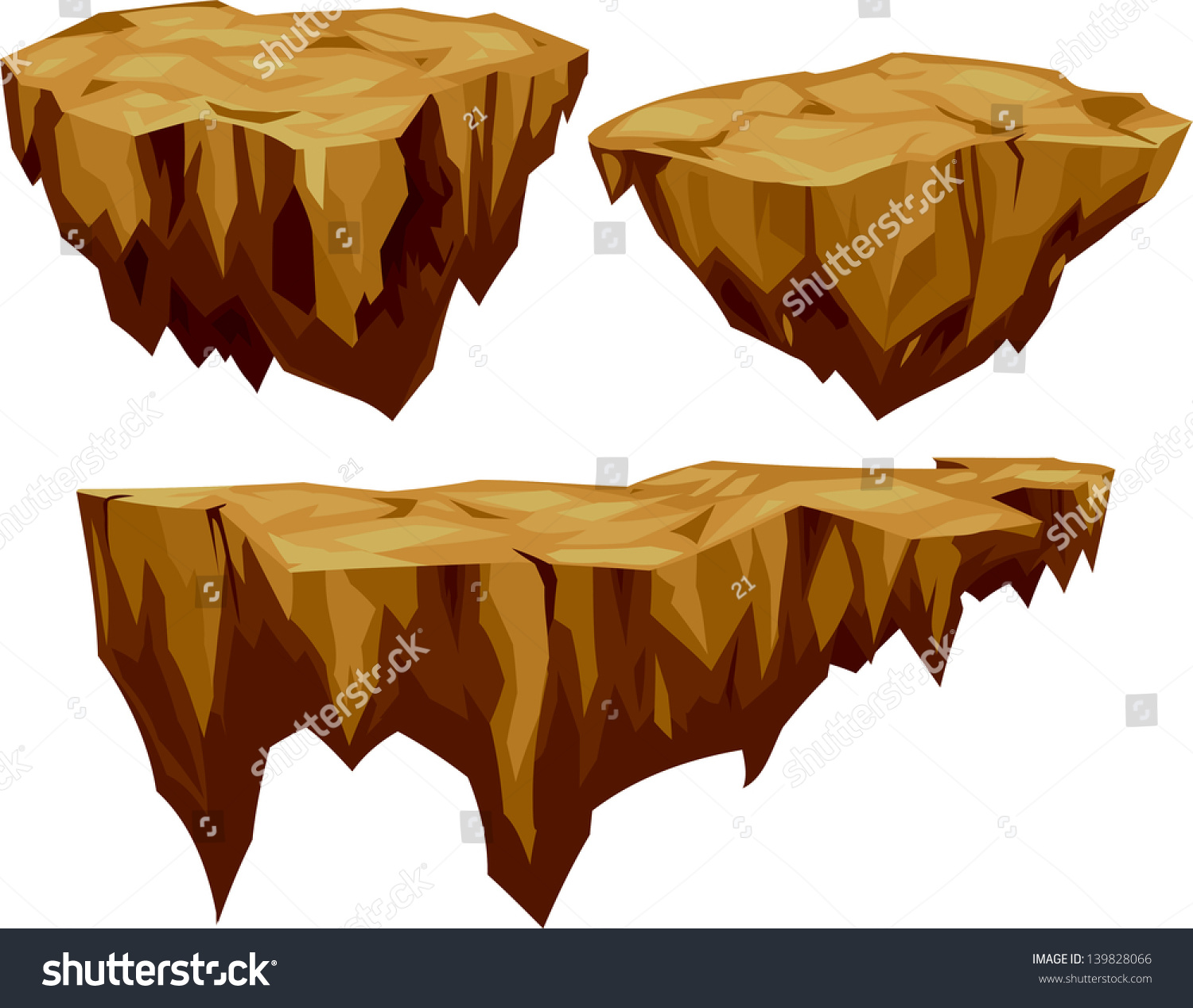 Illustration Stone Set Stock Vector (Royalty Free) 139828066 | Shutterstock