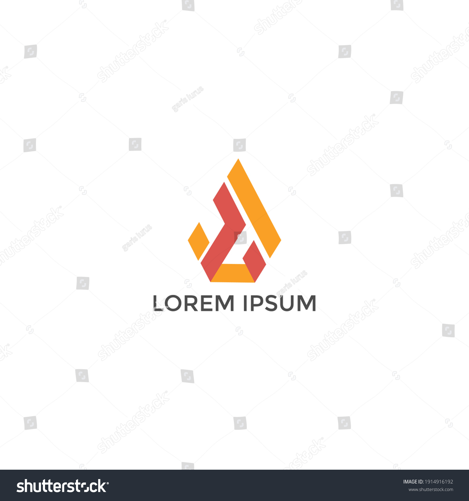 Illustration Triangle Line Logo Vector Template Stock Vector (Royalty ...
