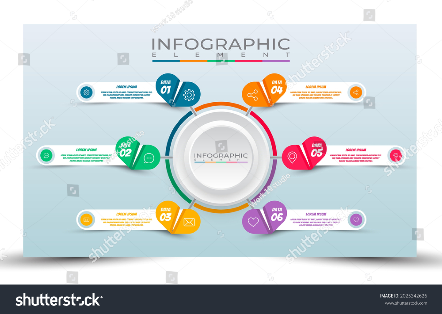Illustration Vector Design Realistic Process Infographic Stock Vector ...