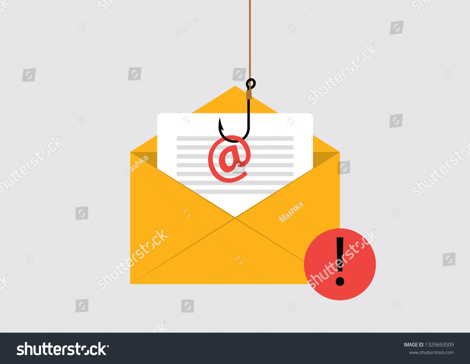 Illustration Vector Eps10 Phishing Attack On: vector de stock (libre de ...