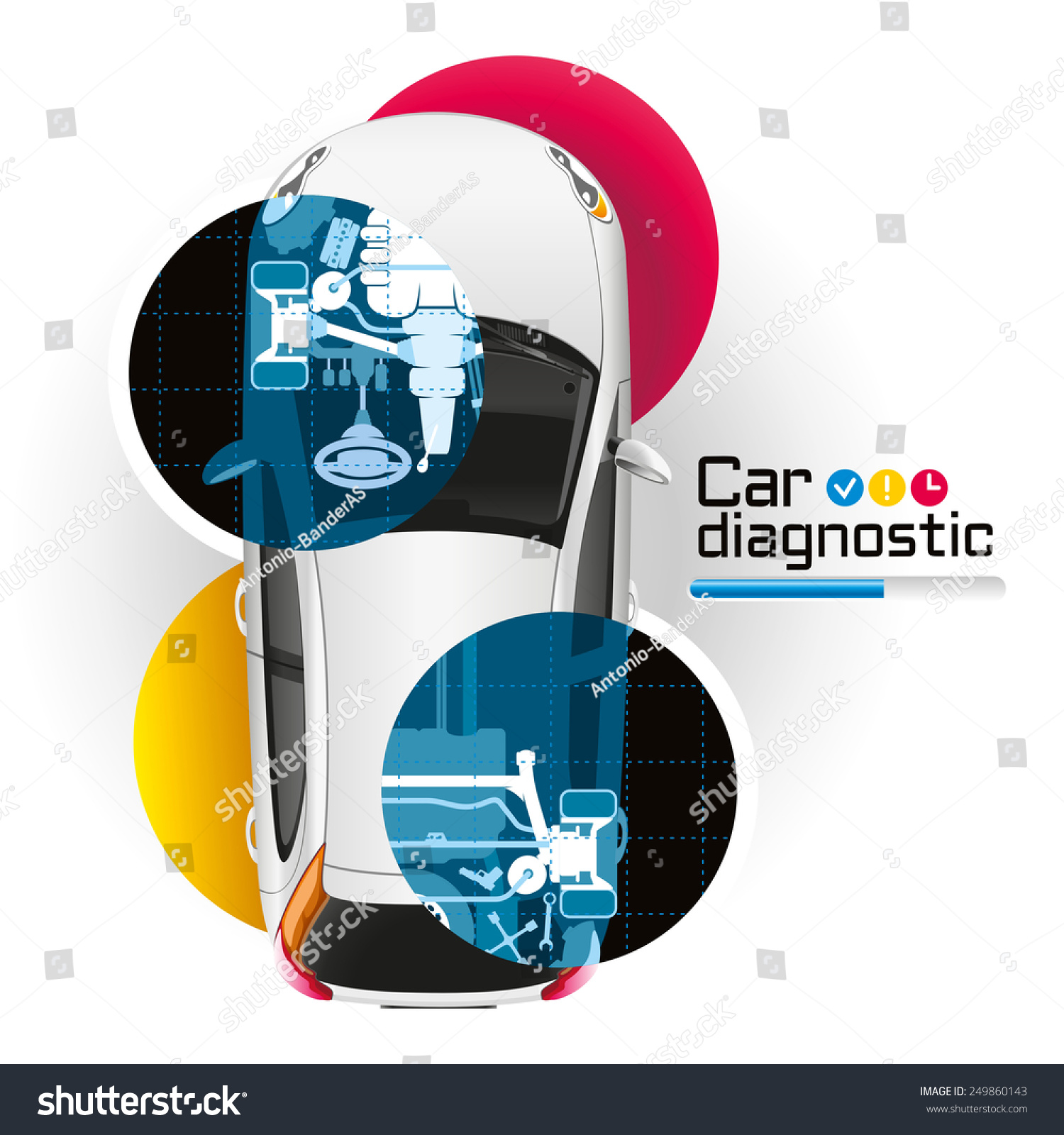 Illustration Vehicle Diagnostics Using Xray Stock Vector (Royalty Free ...