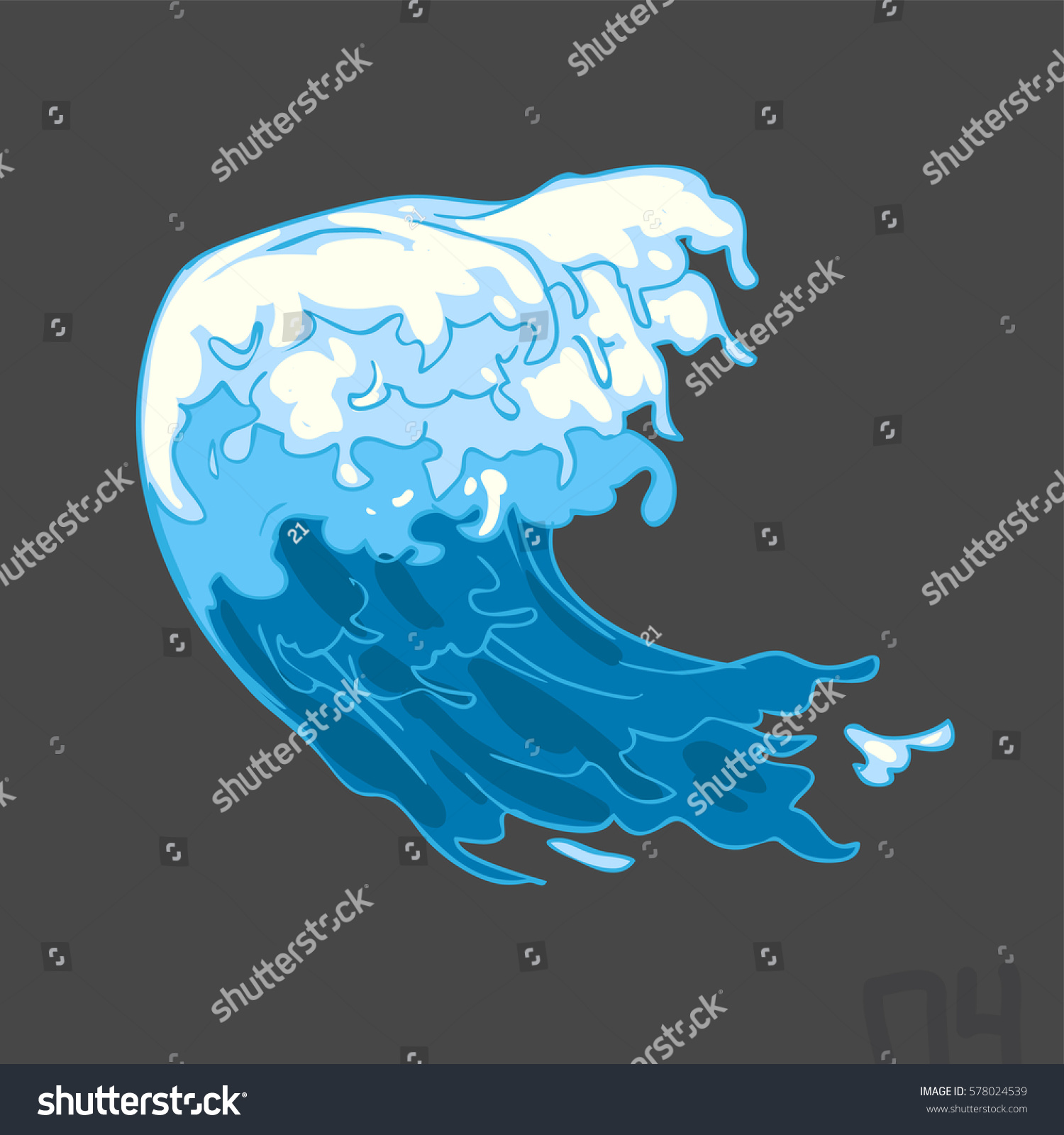 Illustration Water Stock Vector (Royalty Free) 578024539 | Shutterstock