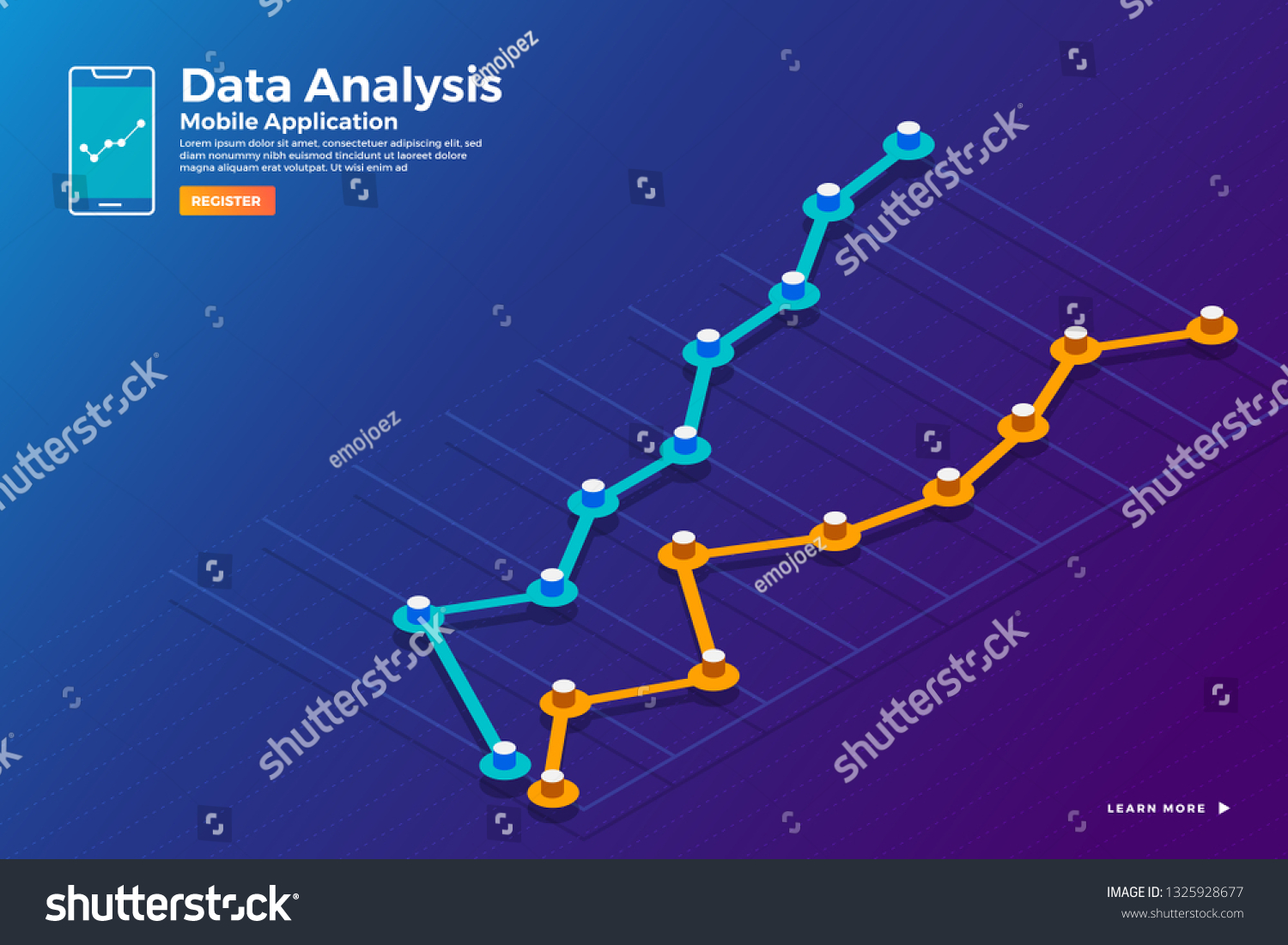 Illustrations Concept Isometric Data Analysis Report Stock Vector ...
