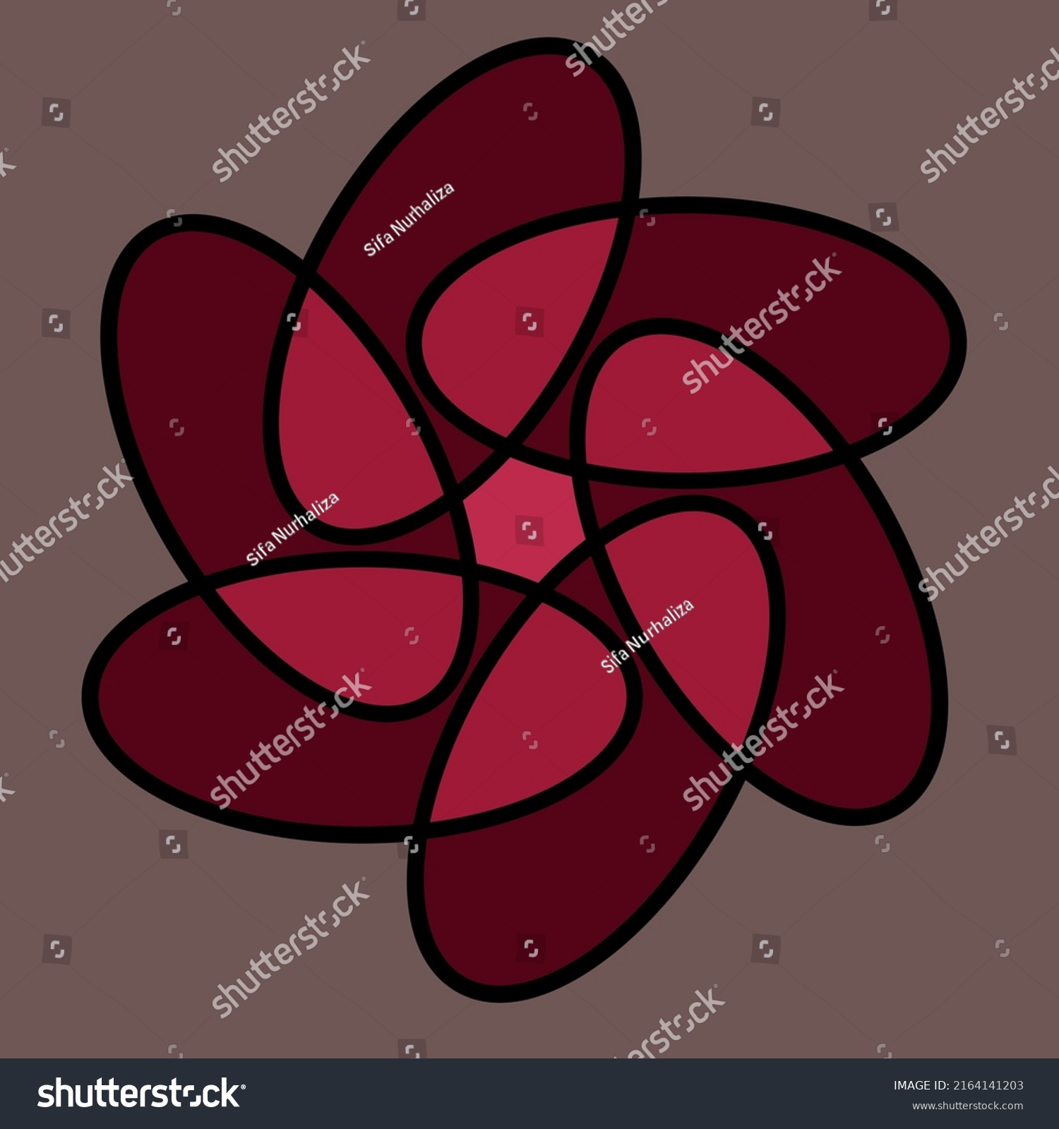 Illustrations Multiple Oval Shapes That Made Stock Vector (Royalty Free ...