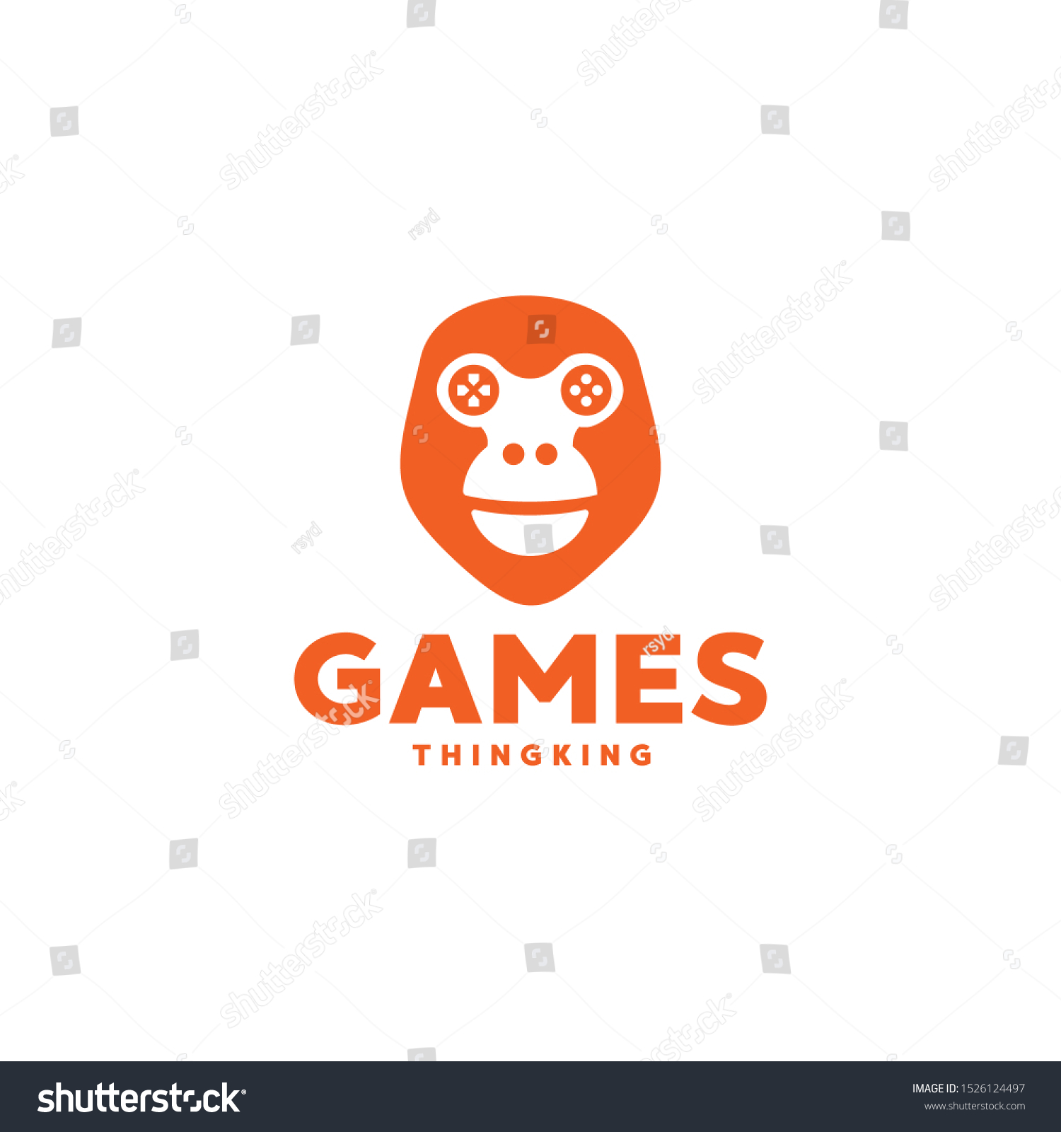 Ilustration Monkey Game Logo Design 스톡 벡터(로열티 프리) 1526124497 | Shutterstock