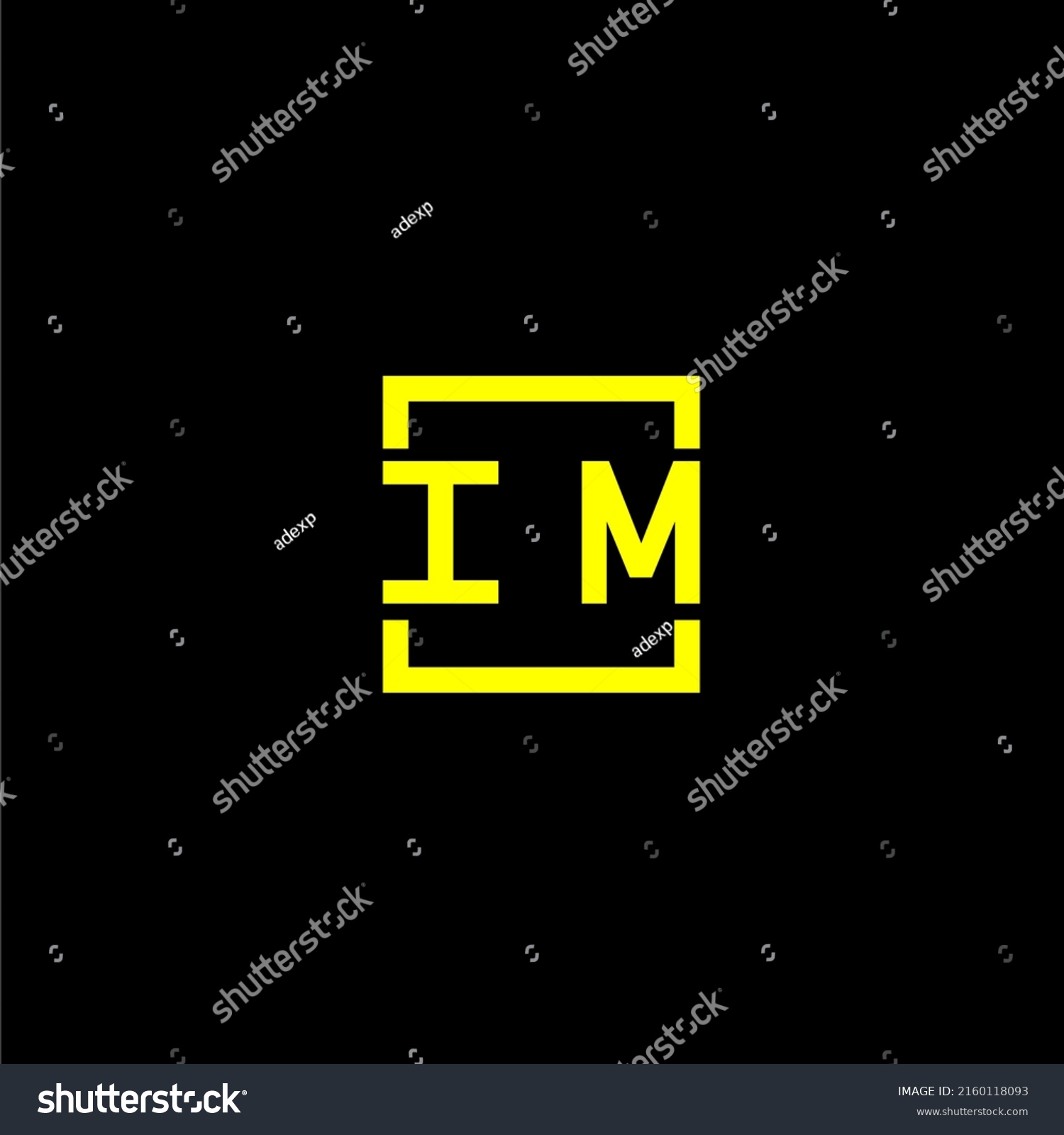 Im Initial Monogram Logo Square Style Stock Vector (Royalty Free ... Im Initial Monogram Logo Square Style Stock Vector (Royalty Free ...