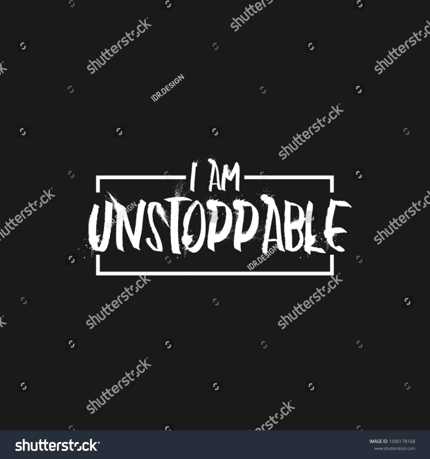Im Unstoppable Typography Design Stock Vector (Royalty Free) 1090178168