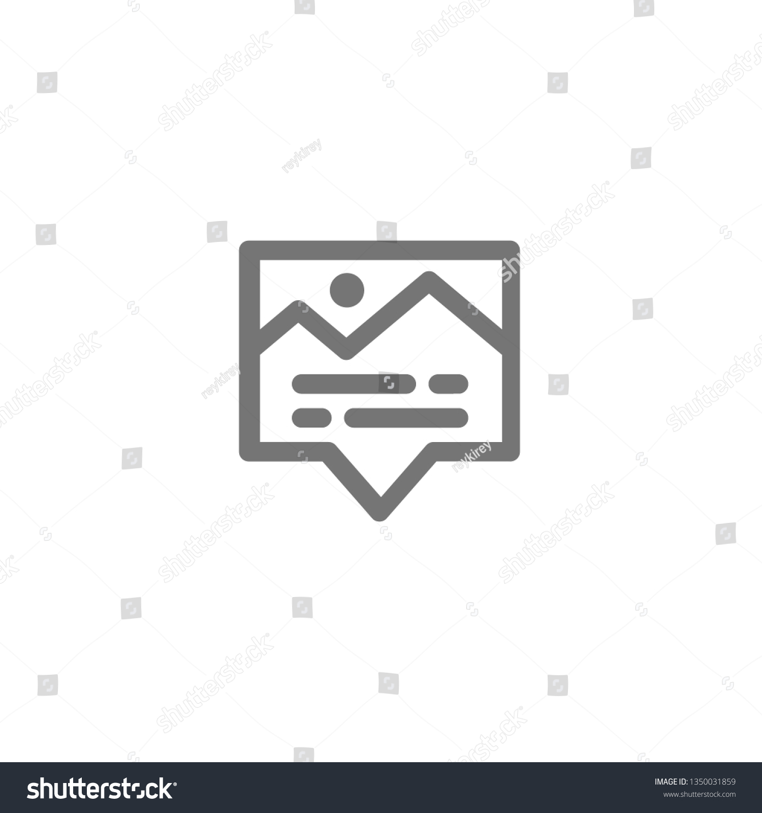 Image Caption Icon Template Icon Button 스톡 벡터(로열티 프리) 1350031859 ...