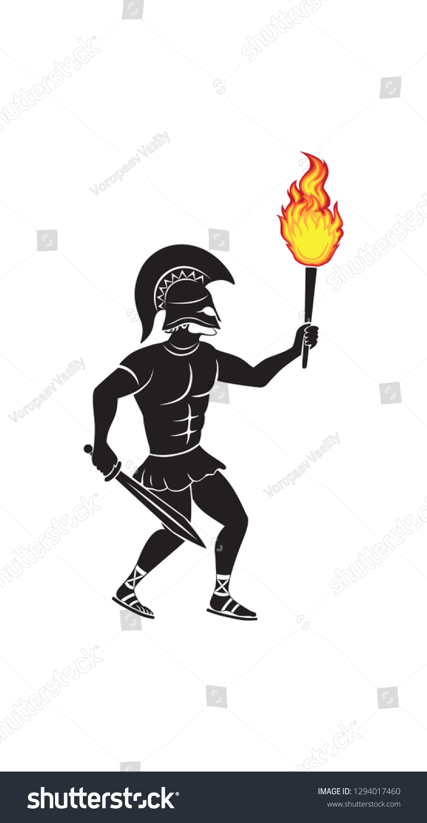 Image Greek Flame Stock Vector (Royalty Free) 1294017460