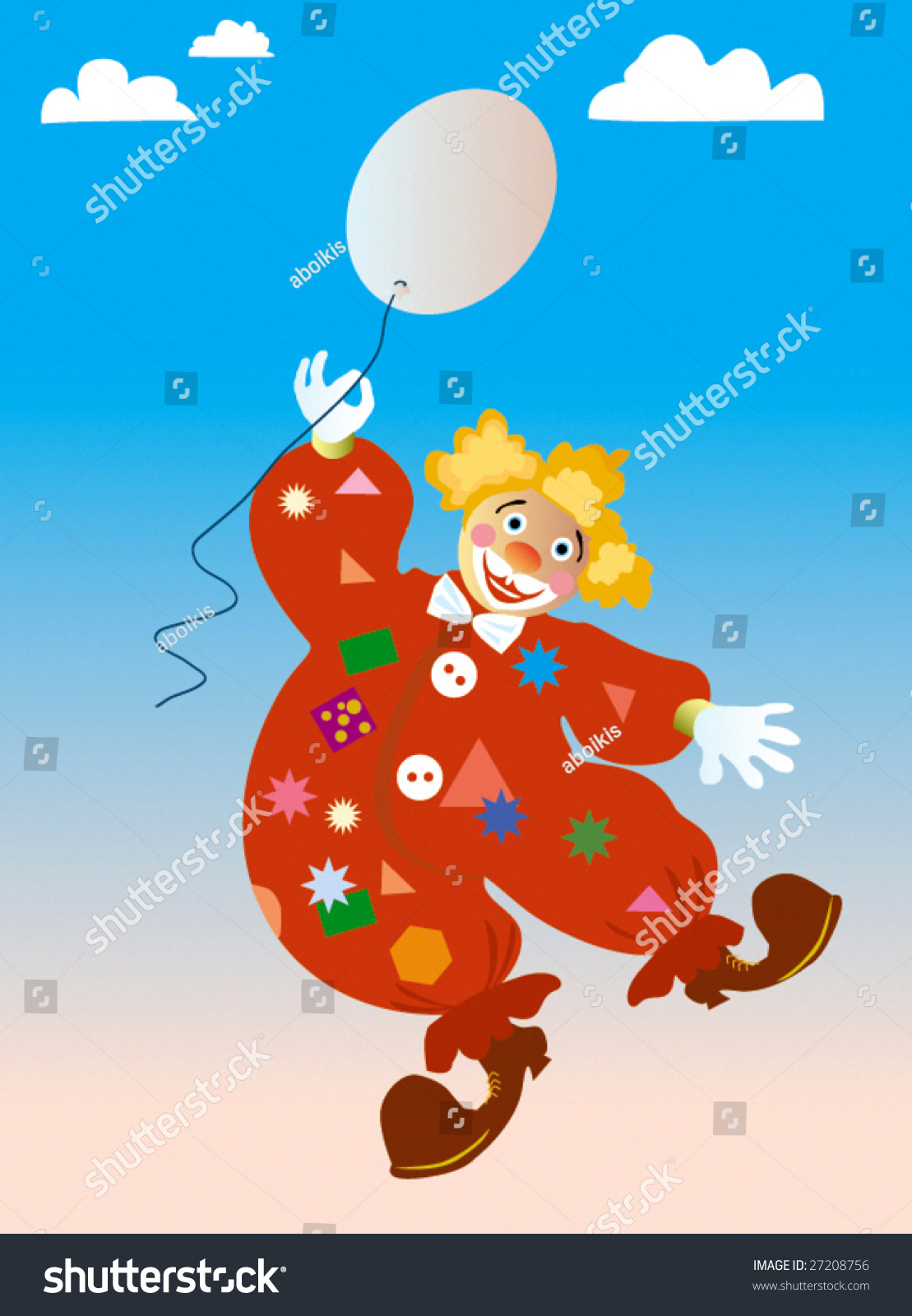 Image Vector Format Flying Clown Stock Vector 27208756 - Shutterstock