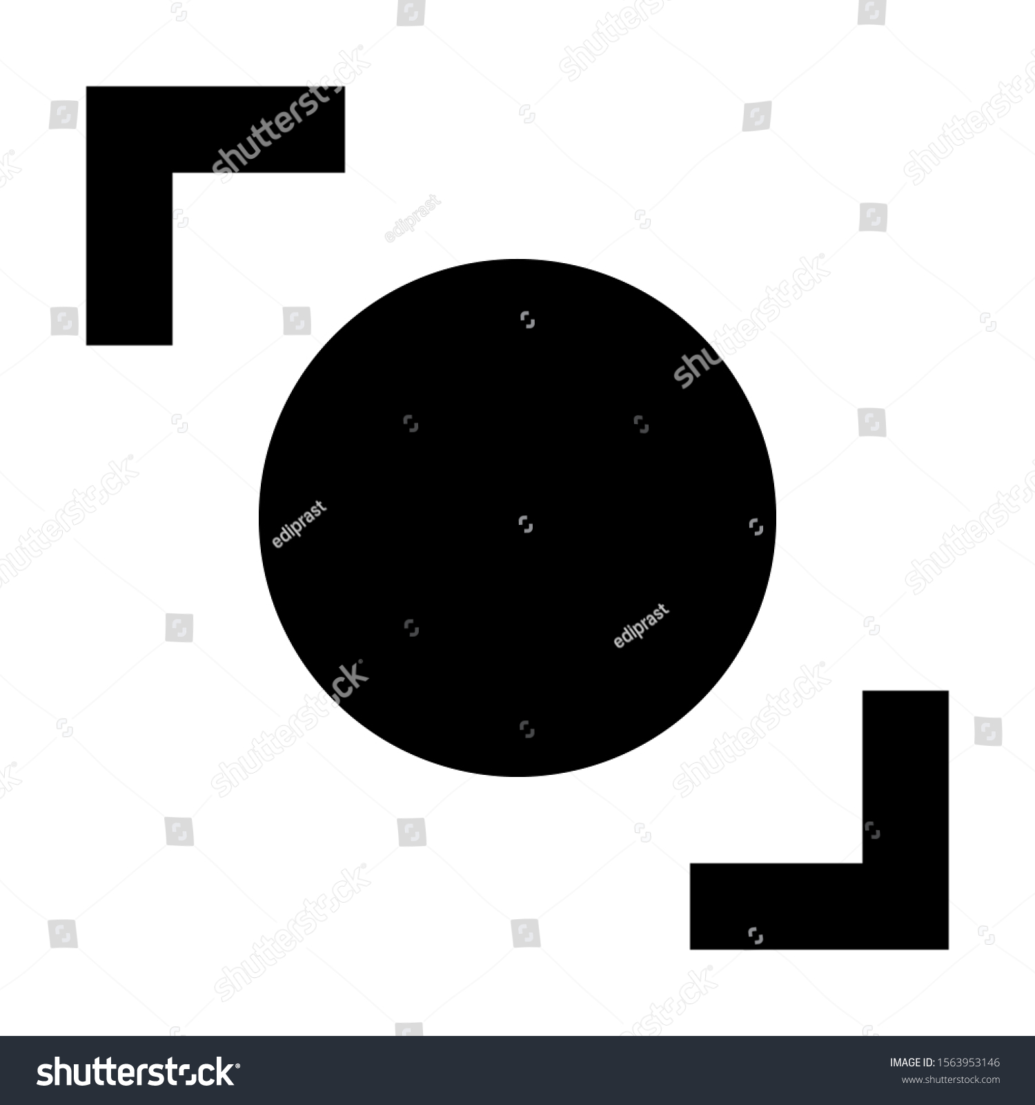 Image Recognition Icon Face Recognition Symbol Stock Vector (Royalty ...
