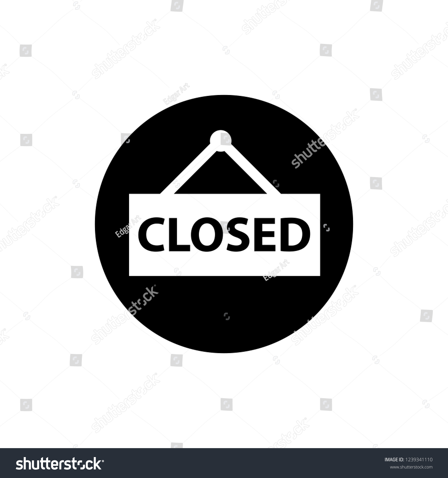 Images Program Closed Sign Stock Vector (Royalty Free) 1239341110 ...