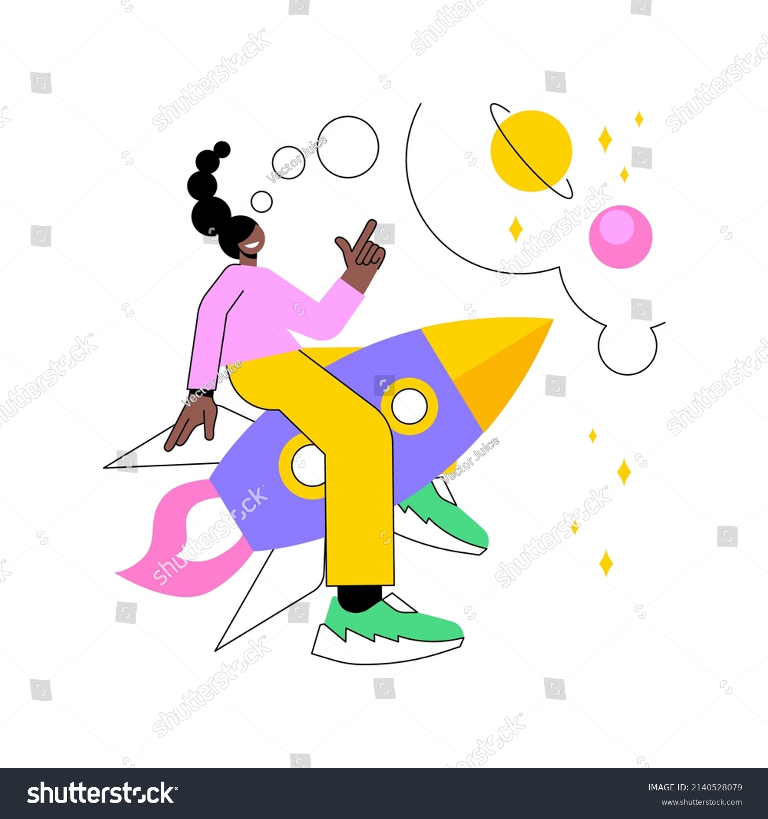 Imagination Abstract Concept Vector Illustration Human Stock Vector ...