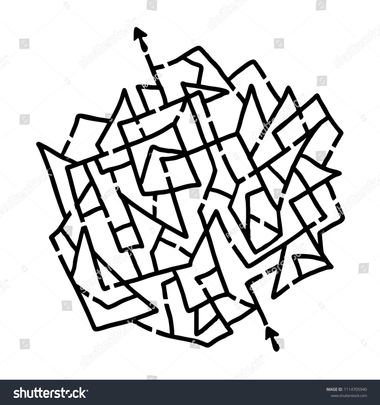 Imaginative Maze Design Stock Vector (Royalty Free) 1114705940 ...