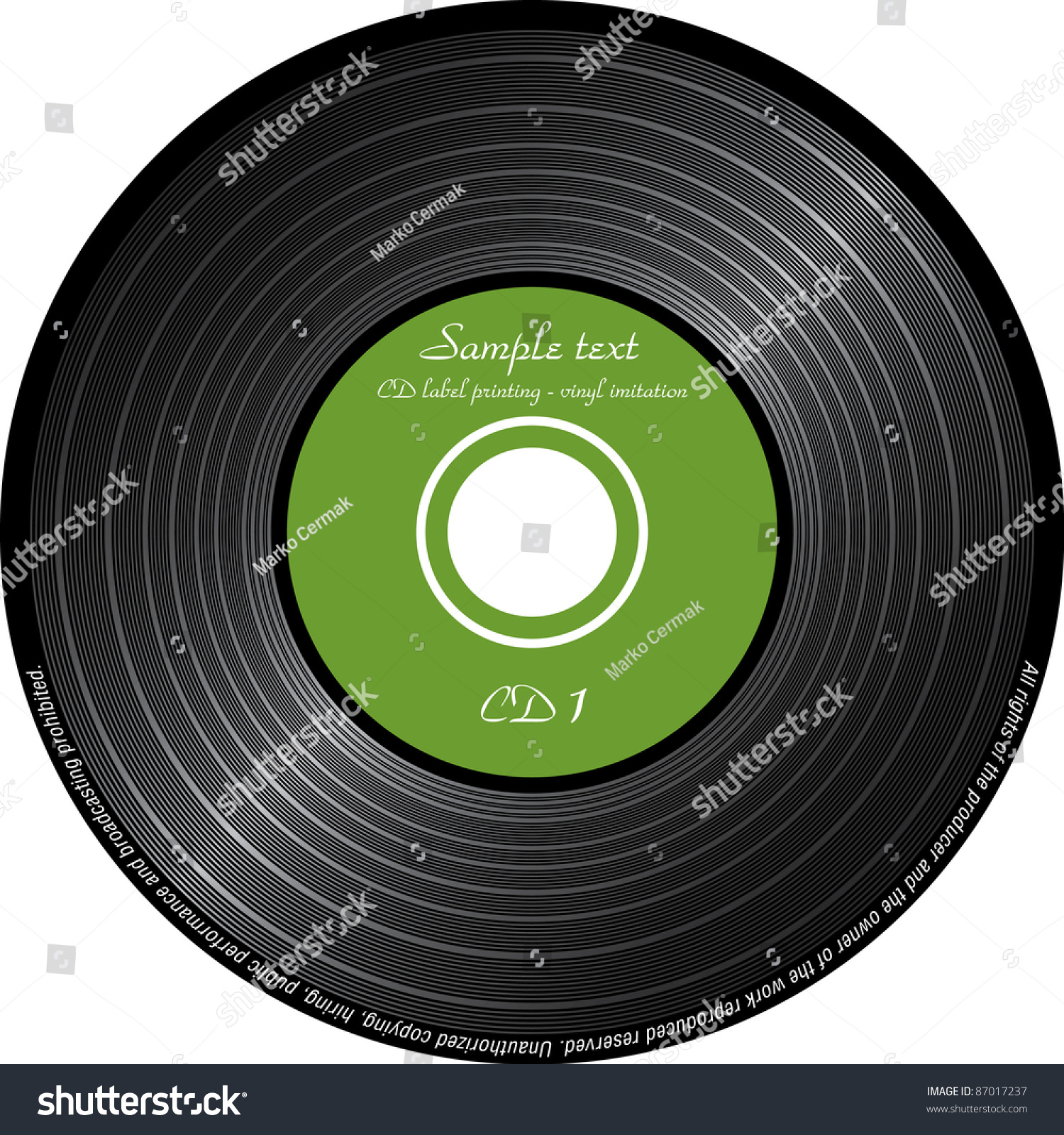 Imitation Vinyl Stock Vector (Royalty Free) 87017237