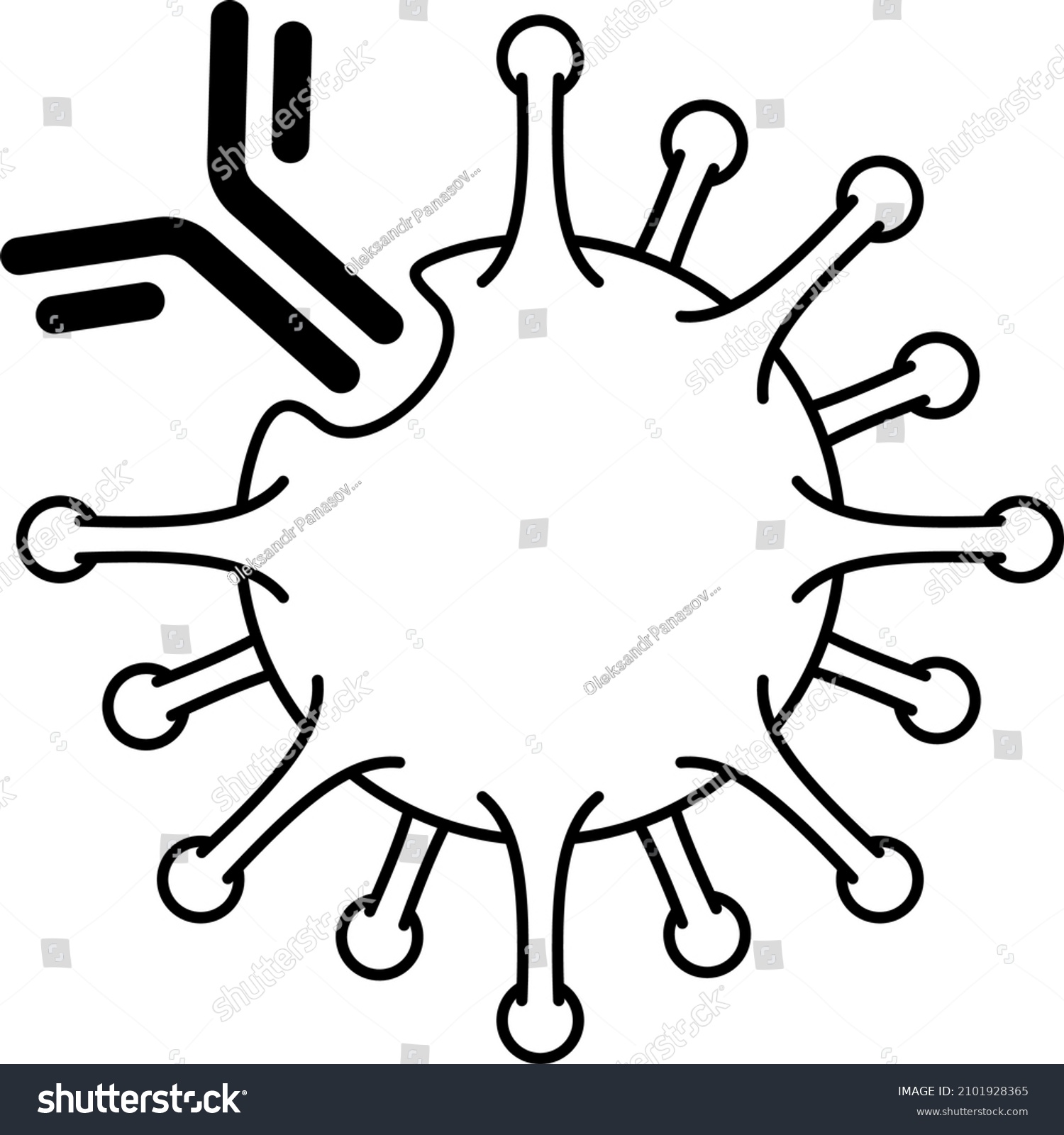 Immune System Vector Outline Illustration Stock Vector (Royalty Free ...