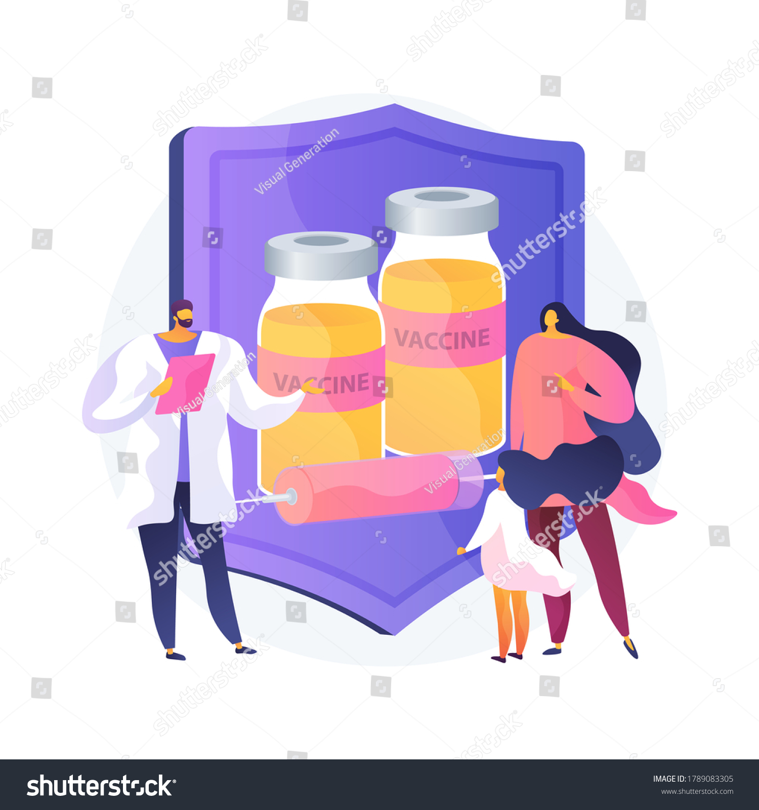 Immunization Education Abstract Concept Vector Illustration Stock ...