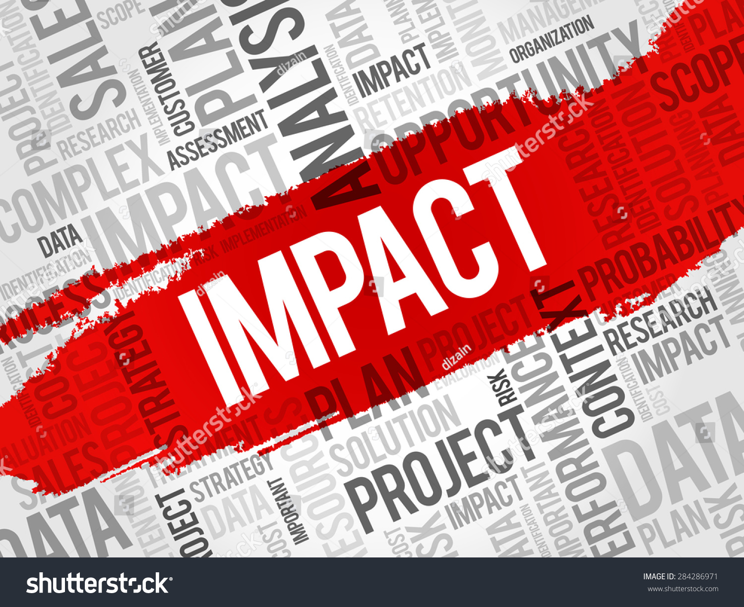 Impact Word Cloud Business Concept Stock Vector (Royalty Free ...