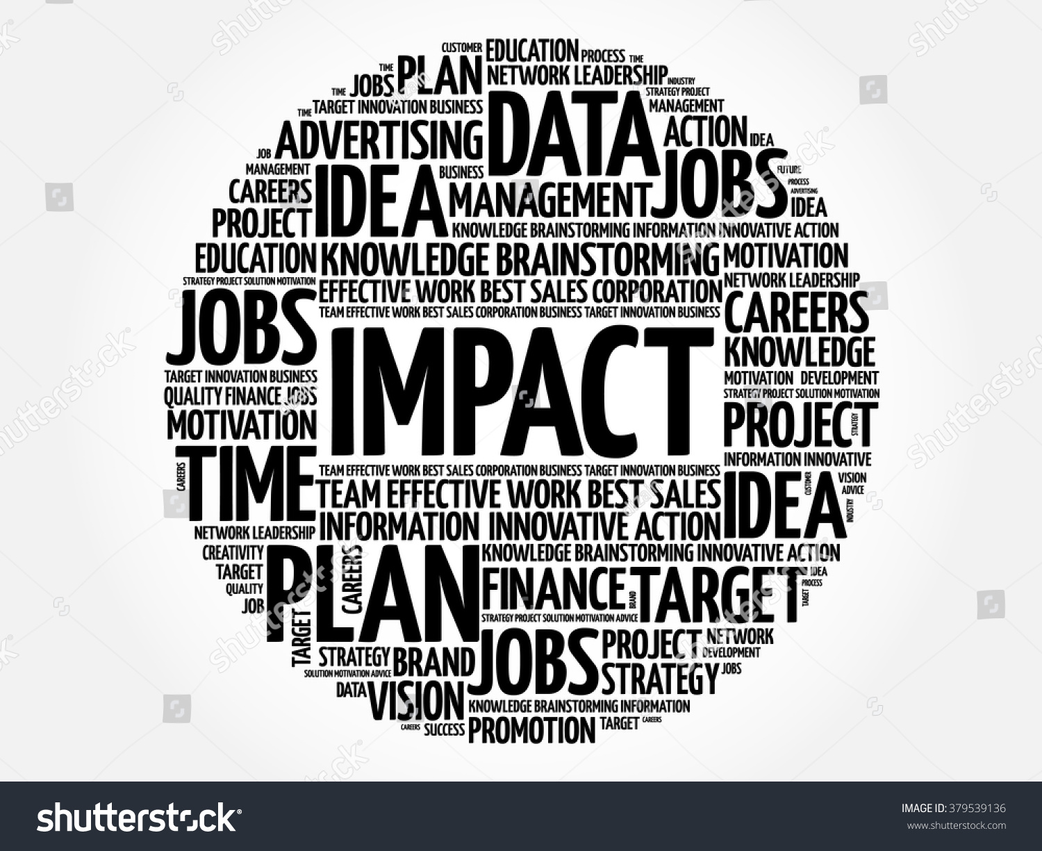 Impact Word Cloud Business Concept Stock Vector (Royalty Free ...