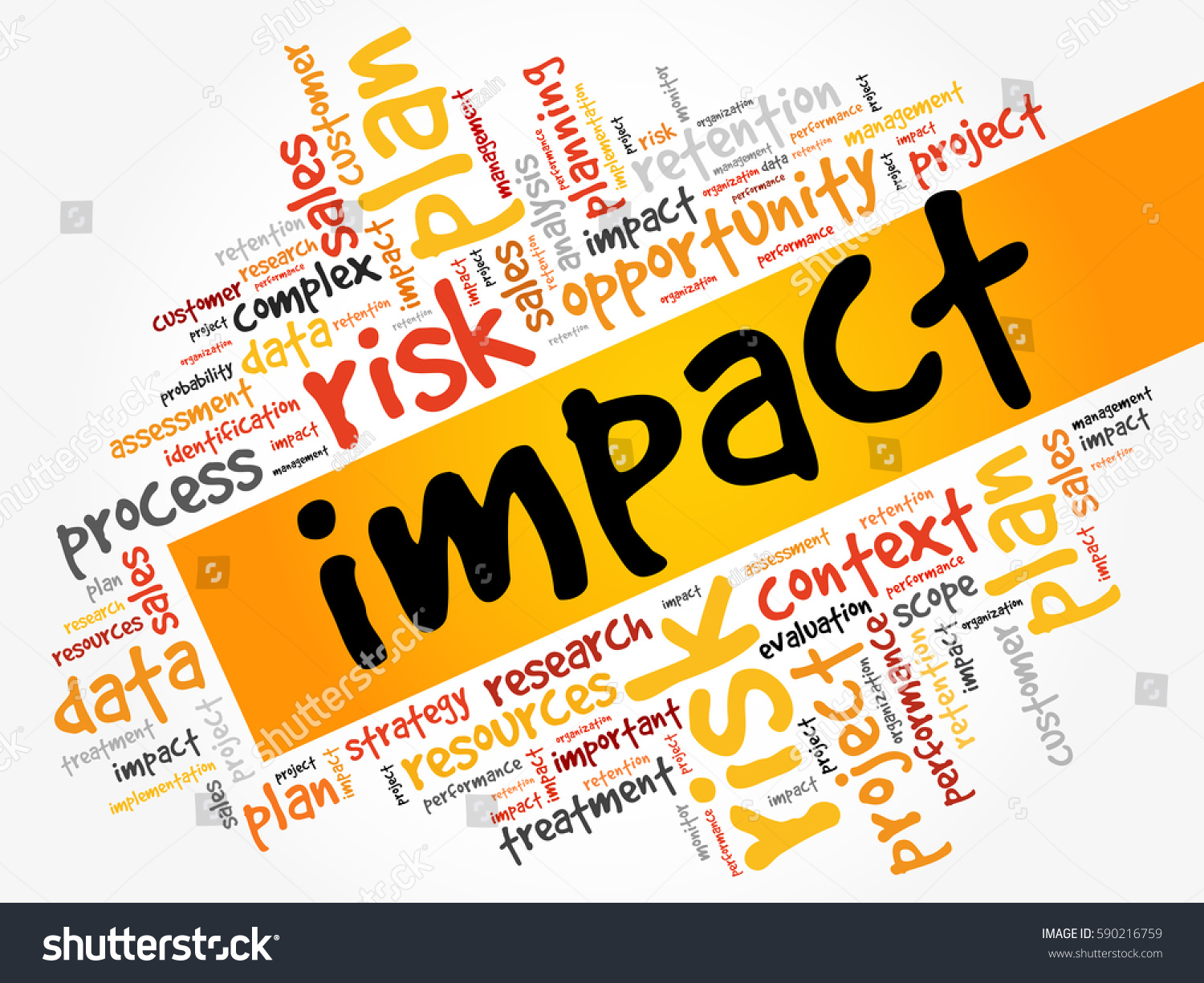 Impact Word Cloud Business Concept Stock Vector (Royalty Free ...